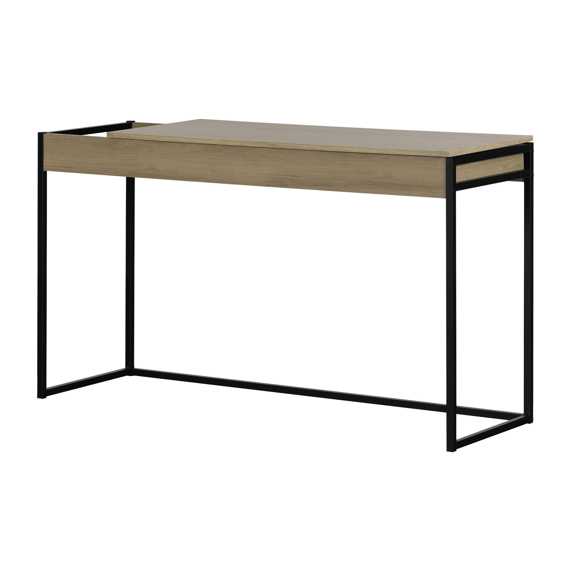 Mezzy Computer Desk Light Walnut South Shore - Walmart.com