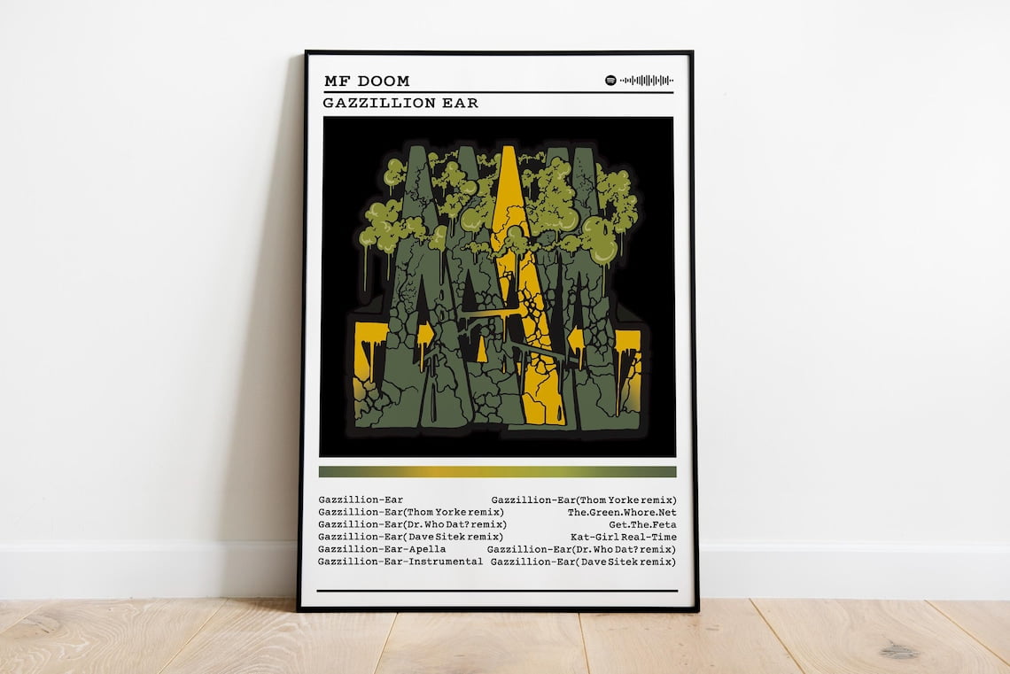 Mf Doom Gazzillion Ear Album : Matte Finish Wall Art #669, Unframed ...