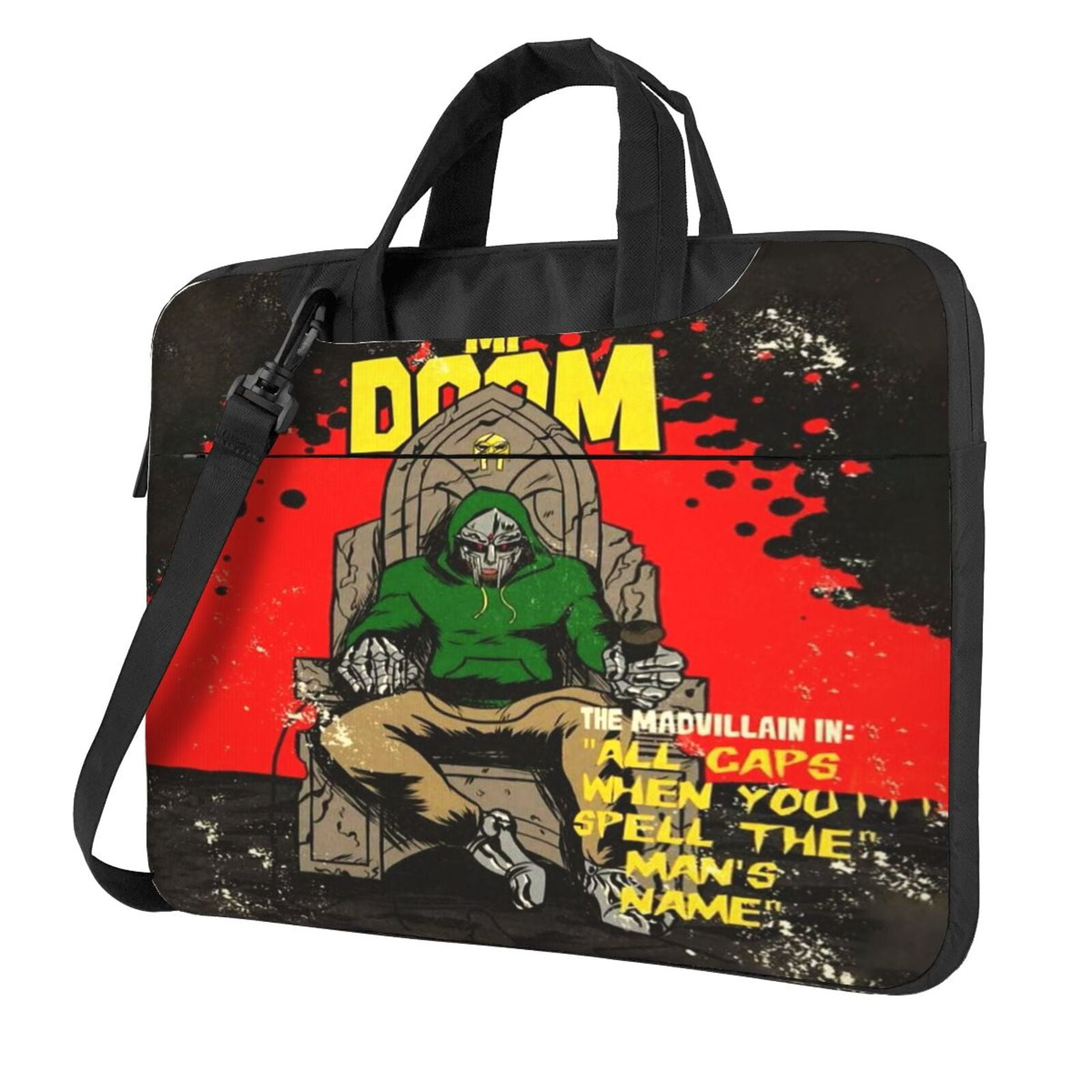 Mf Doom Laptop Bag For Women Men Waterproof Laptop Shoulder Bag 13-15.6 Inch Computer Messenger ...