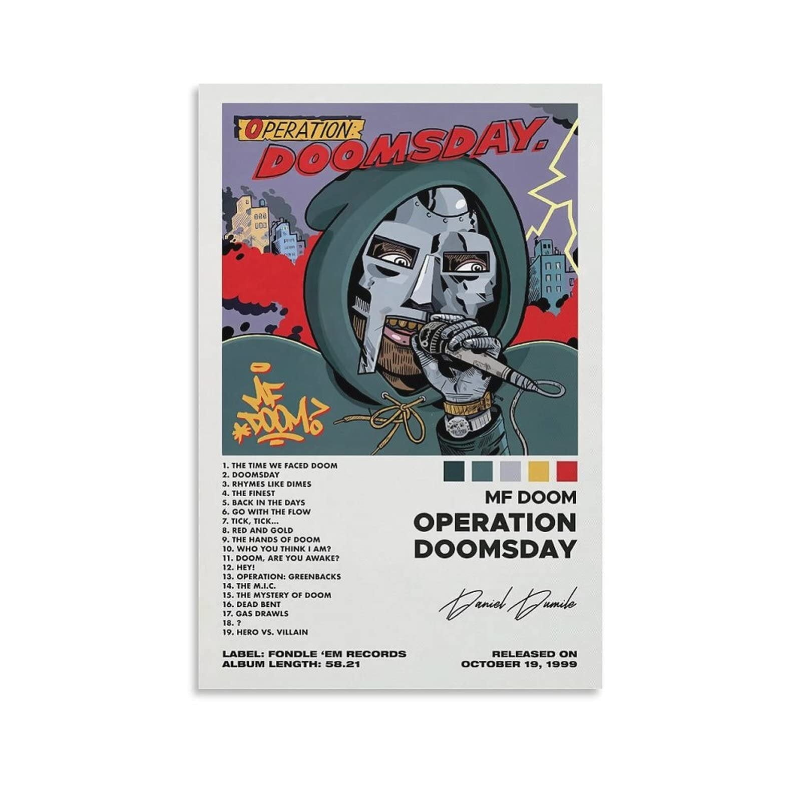 Mf Doom Poster Operation Doomsday Album Cover_ HD Canvas Prints Wall ...