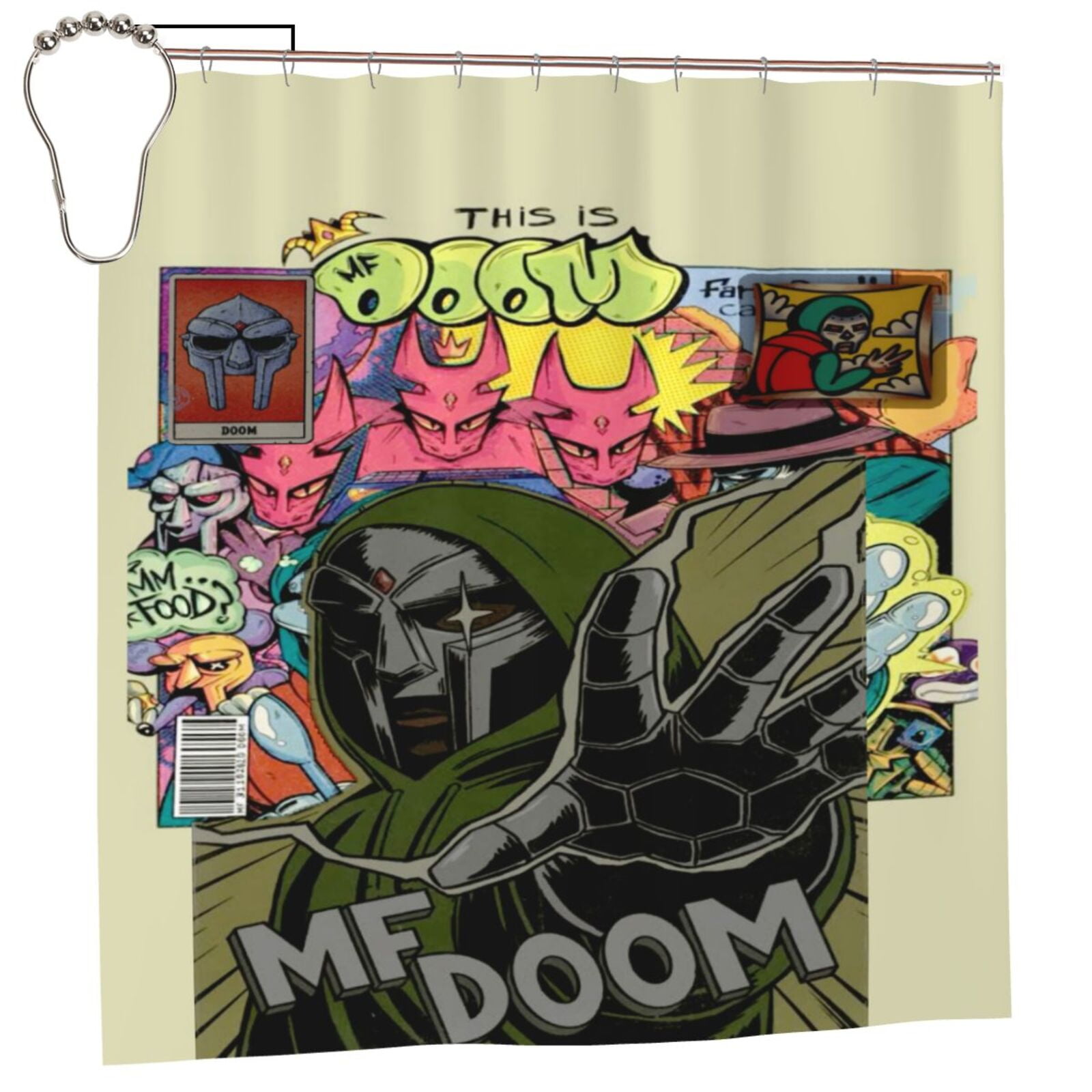 Mf Doom Shower Curtain For Kids Children Cute Shower Curtain Funny ...