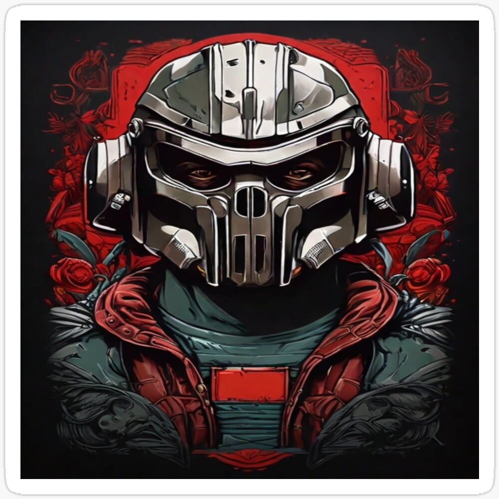 Mf Doom Sticker Phone Decal Water Bottle Stickers Car Decals, Laptop ...