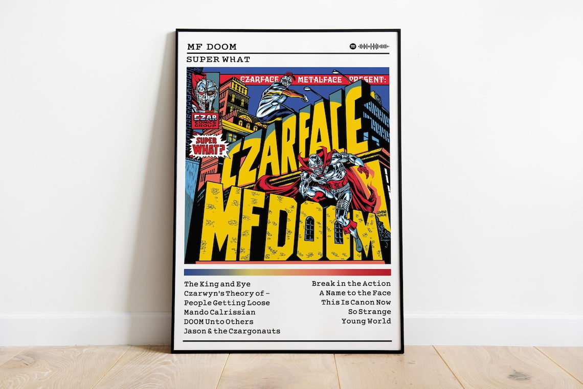 Mf Doom "Super What" Album : Rap Music Wall Art #664, Unframed Poster ...