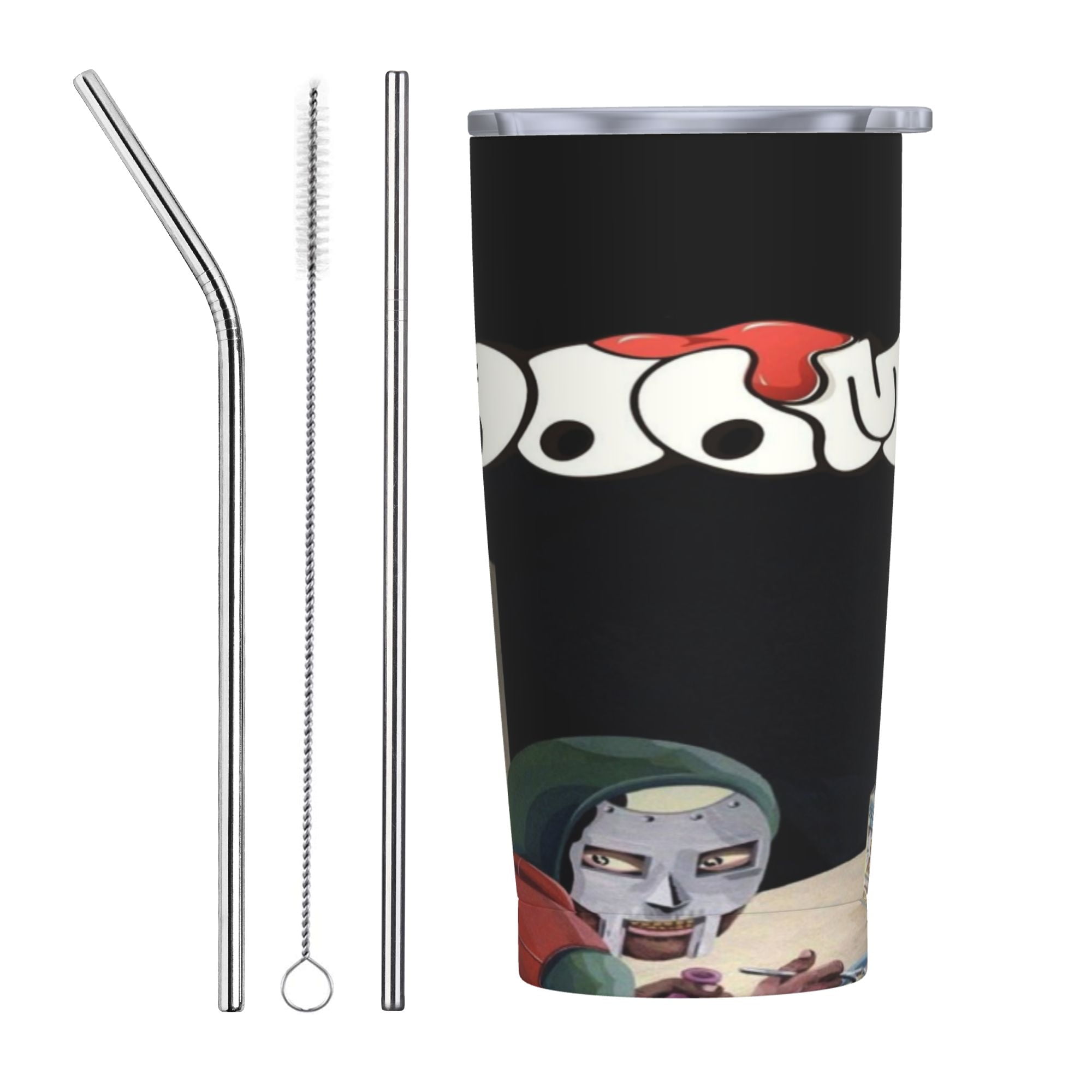 Mf Doom Tumbler With Lid And Straw Stainless Steel Insulated Tumbler ...