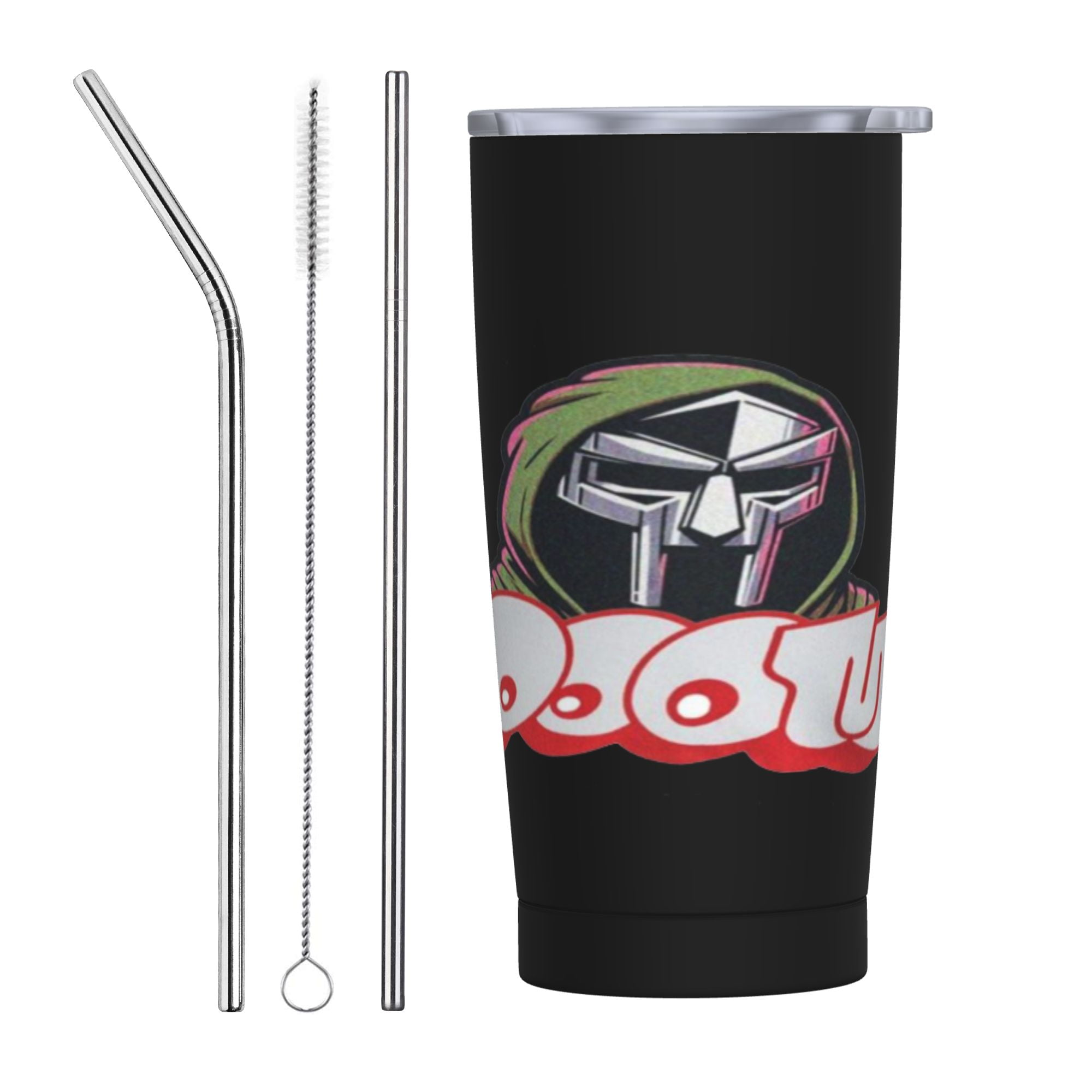 Mf Doom Tumbler With Lid And Straw Stainless Steel Insulated Tumbler ...