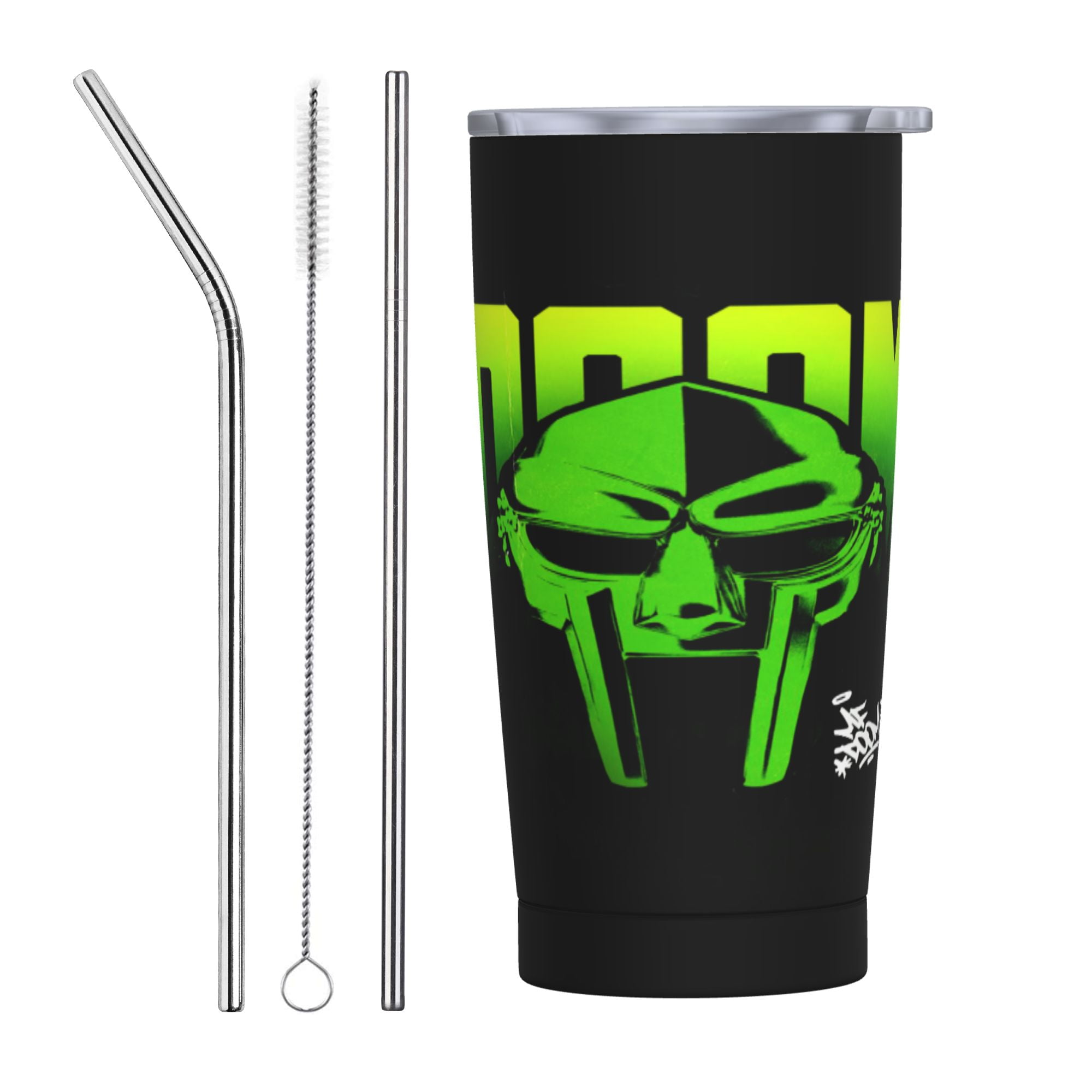 Mf Doom Tumbler With Lid And Straw Stainless Steel Insulated Tumbler ...