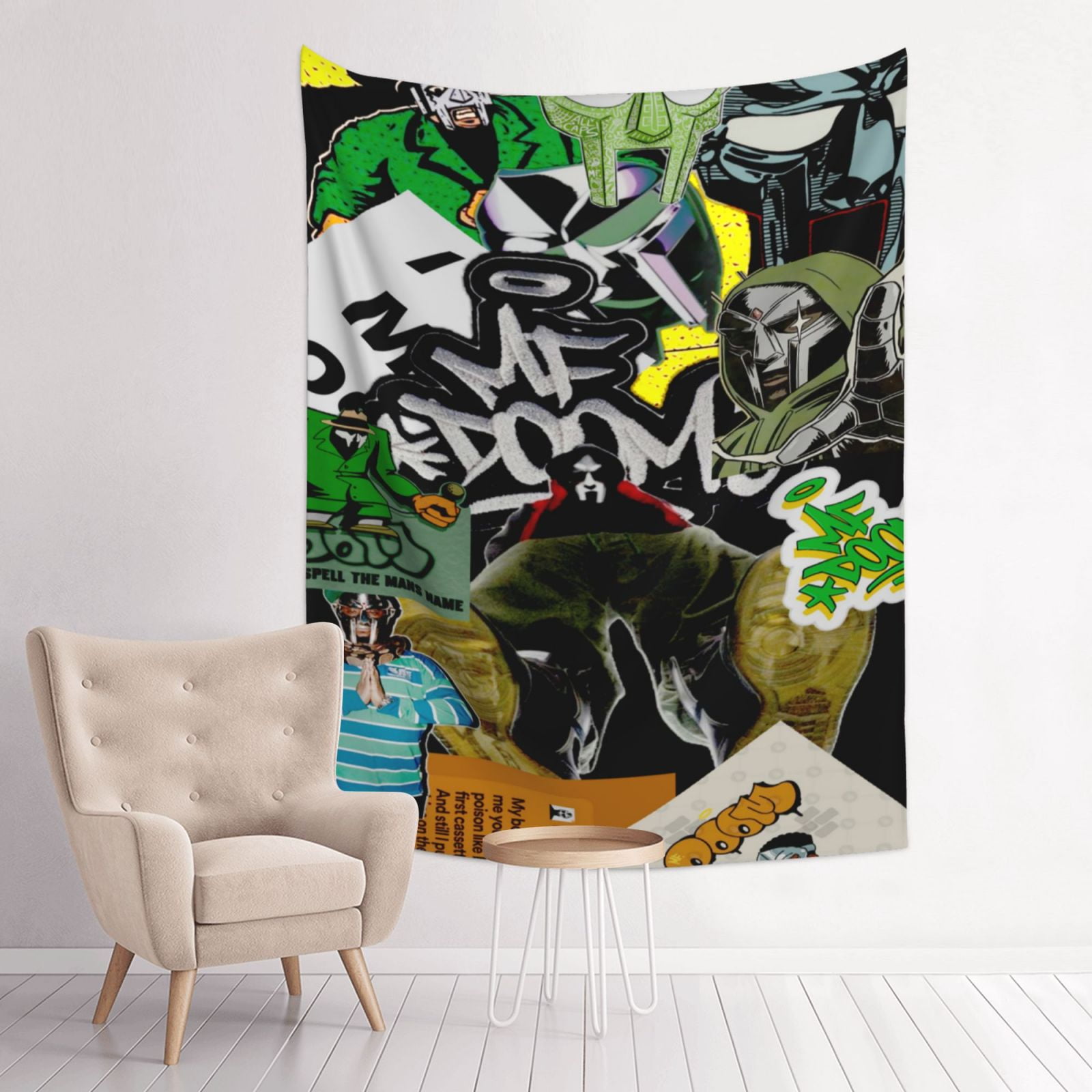 Mf Doom Wall Tapestry Poster For Bedroom Aesthetics Funny Room Decor ...