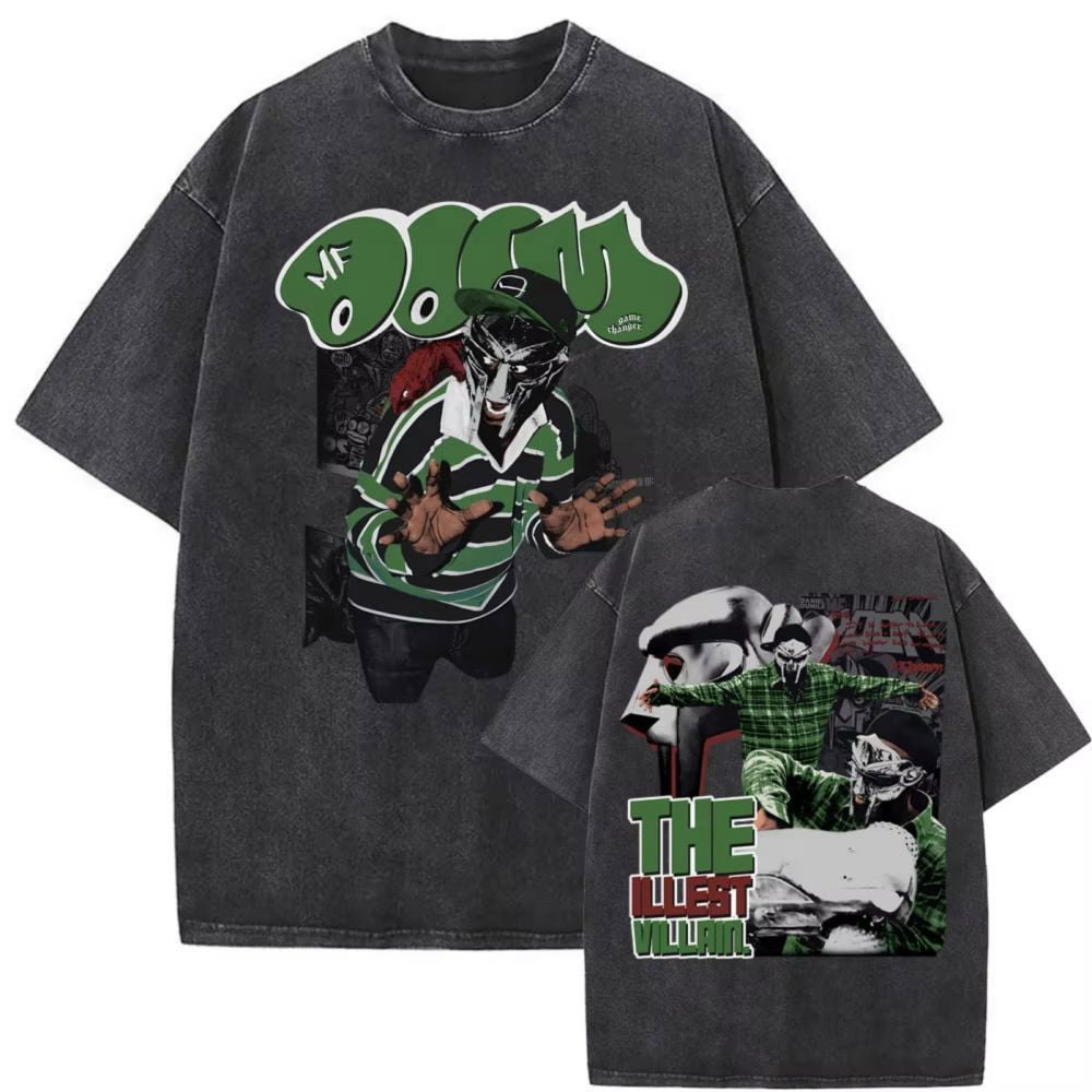 Mf Doom Washed Cotton Shirt Double Sided Iconic Mask Print Doubles As ...
