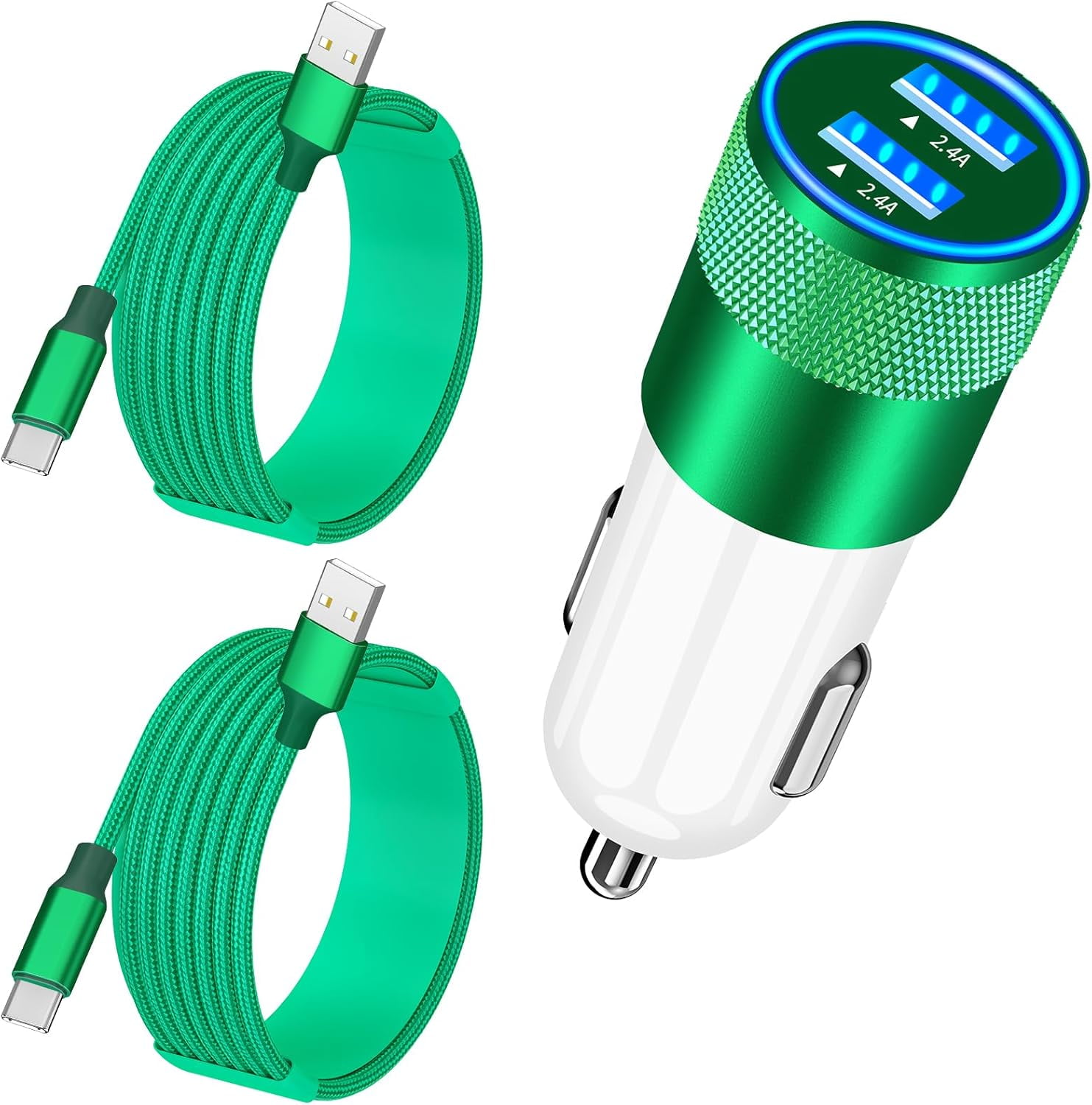【Mfi Certified】Iphone 16 Fast Car Charger, 4.8A Dual Usb Car Charger Adapter Usb-C Fast Car ...