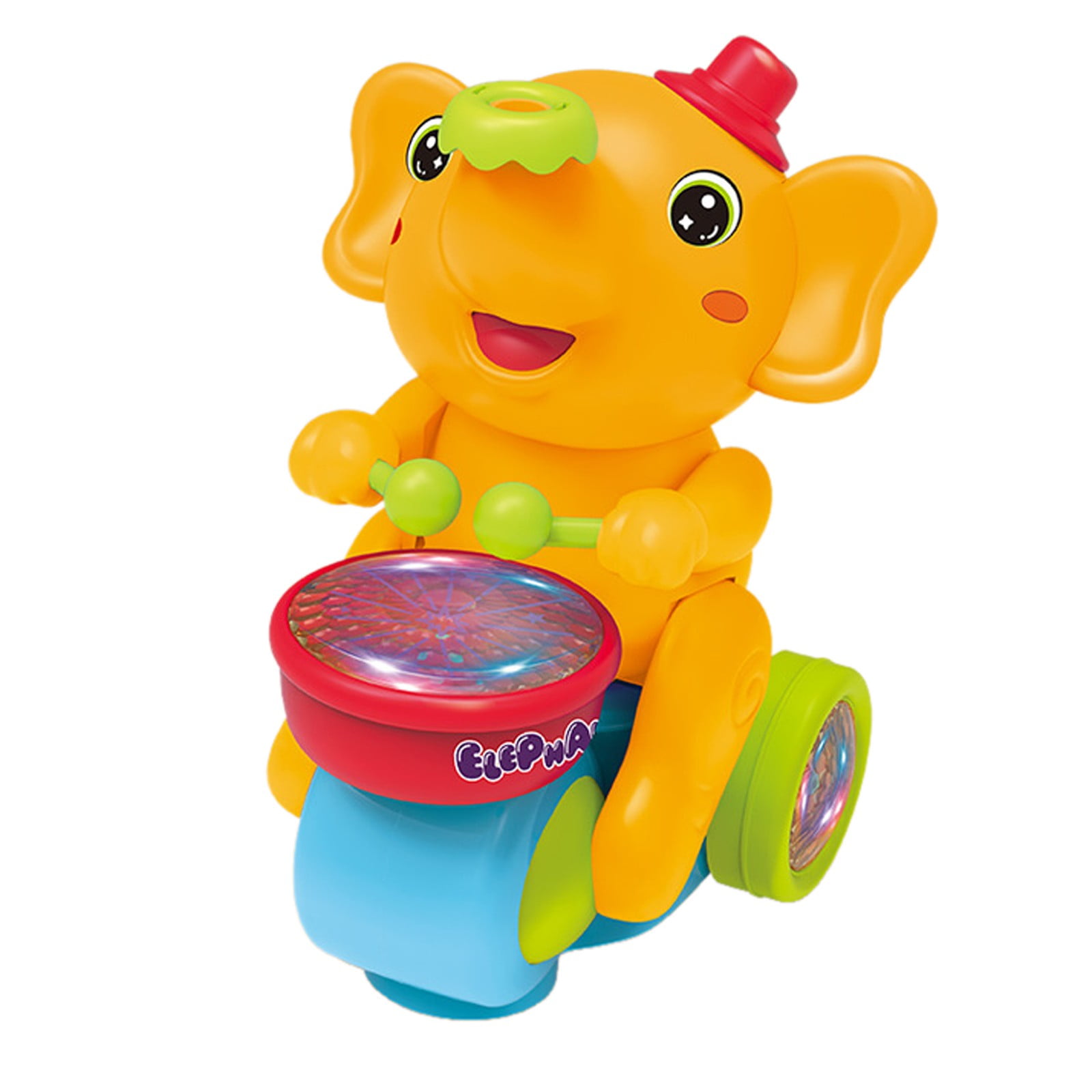Mfigree 2025 New Musical Walking Elephant Drummer Toys LED Musical ...