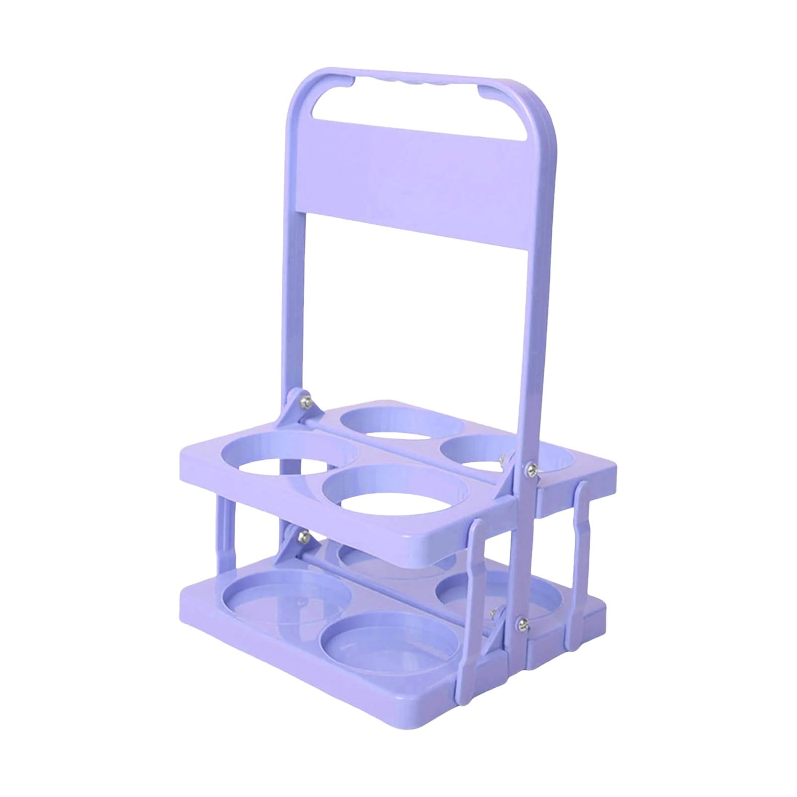 Mfigree 4-Cup Plastic Beverage Carrier with Reinforced Handle, Reusable ...