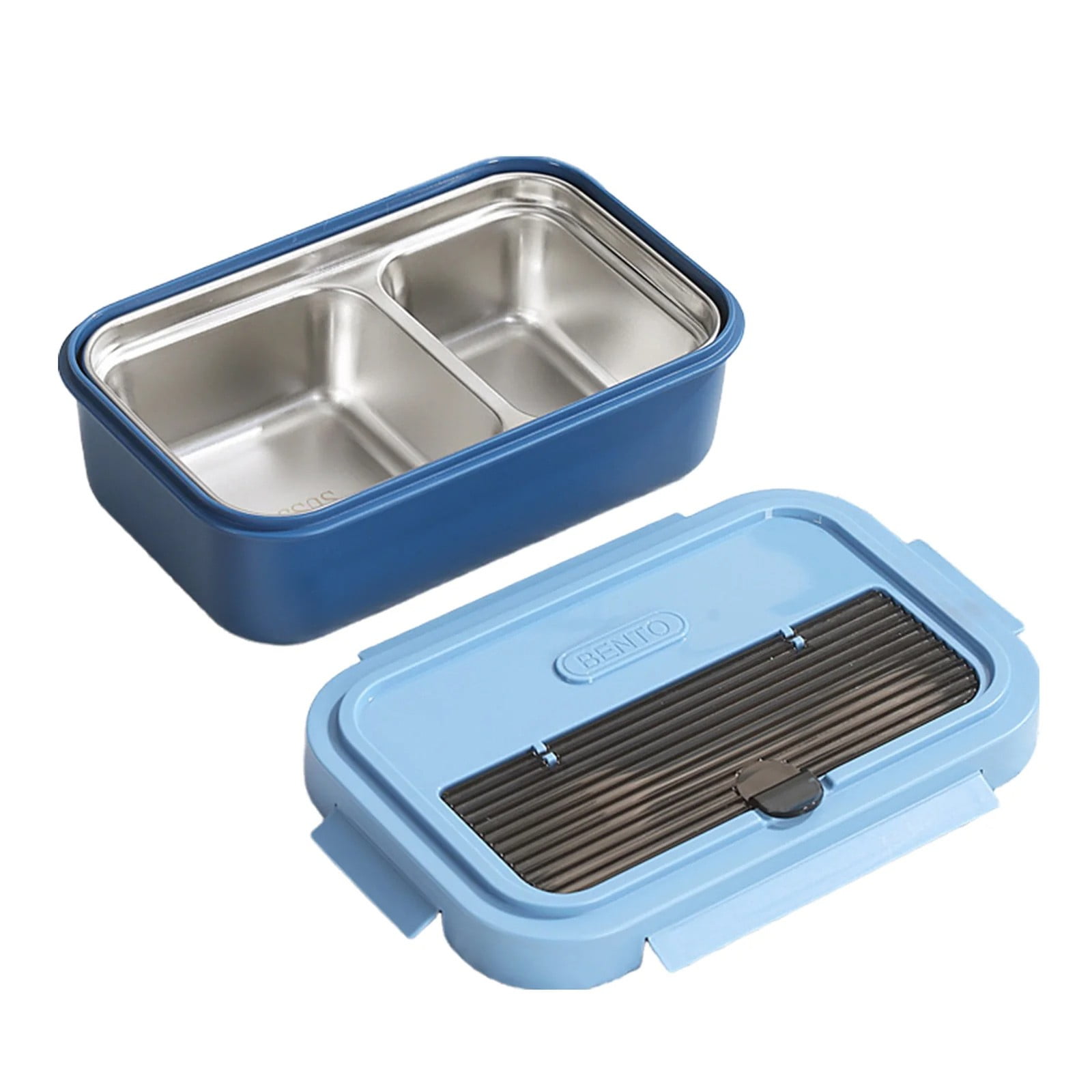 Mfigree Bento Lunch Box Set 2 Compartment Food Storage Containers Meal ...