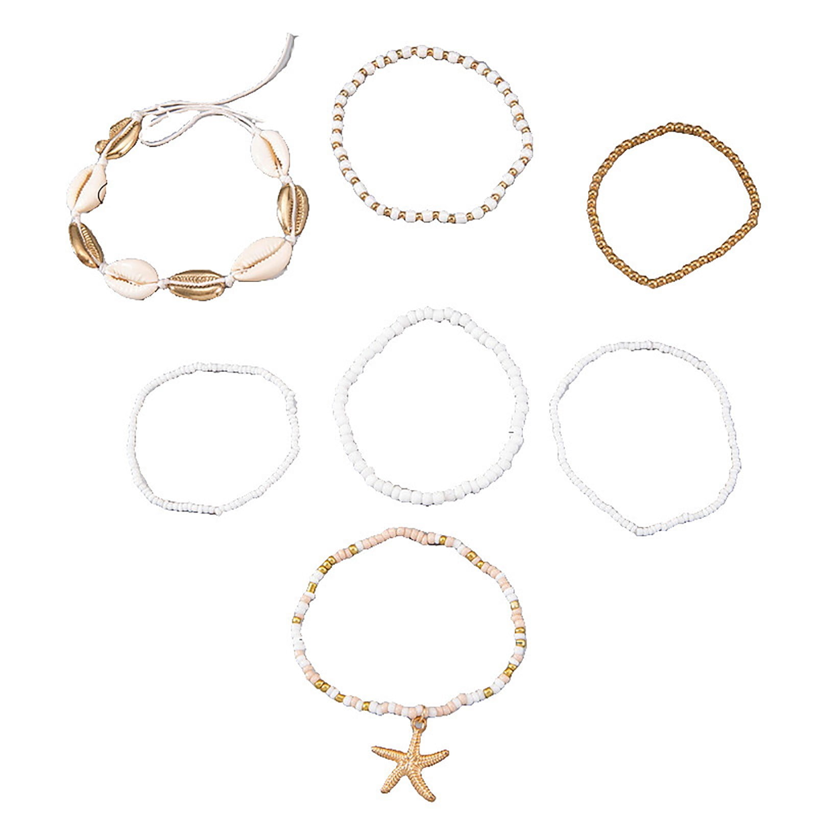 Mfigree Bracelets For Women Boho Layered Beaded Bracelets Seashell ...