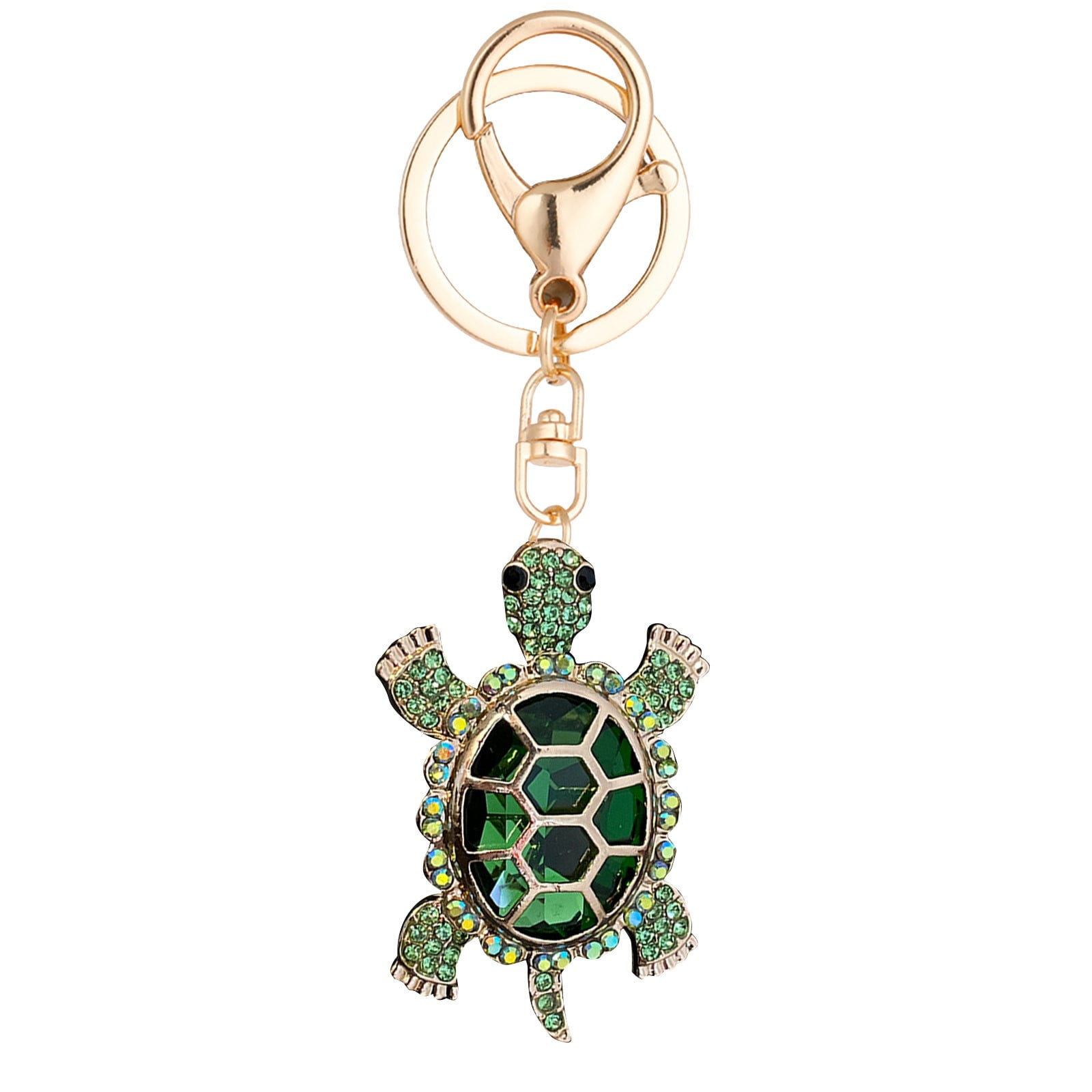 Mfigree Colorful Diamond Encrusted Metal Cute Turtle Car Keychain ...