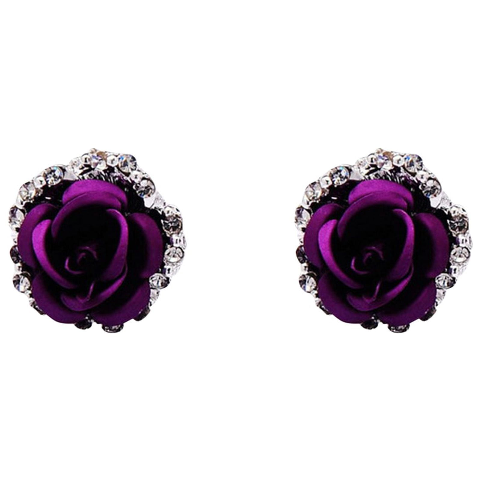 Mfigree Cubic Zirconia Wedding Bridal Stud Earrings for Brides ...
