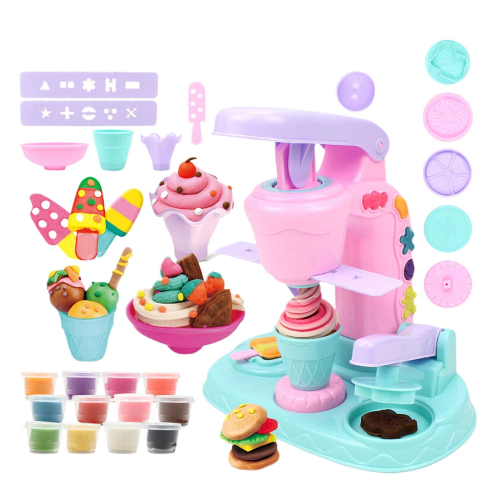 Mfigree Cute Color Dough for Kids Play Toys, Noetoy 26 PCS Ice Maker ...