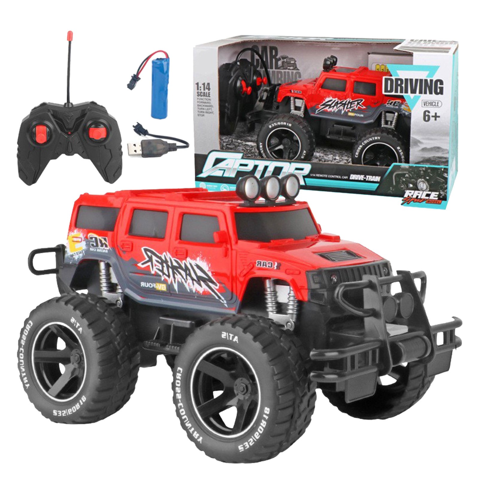Mfigree Cute Creative Adepe Remote Car 1:14 Scale RC Truck RC Cars Toy Off Road Vehicle with ...