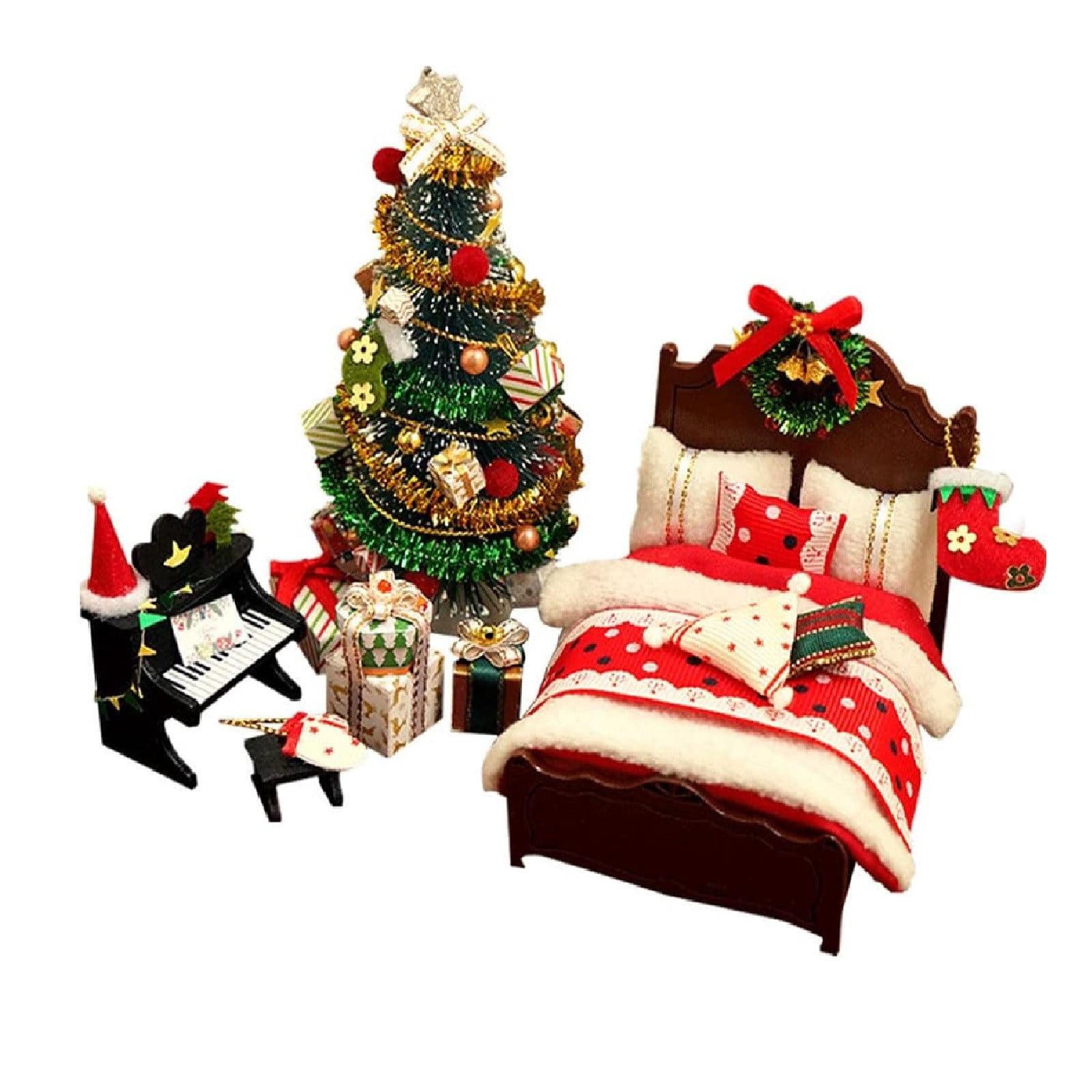 Mfigree Cute Dollhouse Miniature DIY House Kit Miniature Christmas ...
