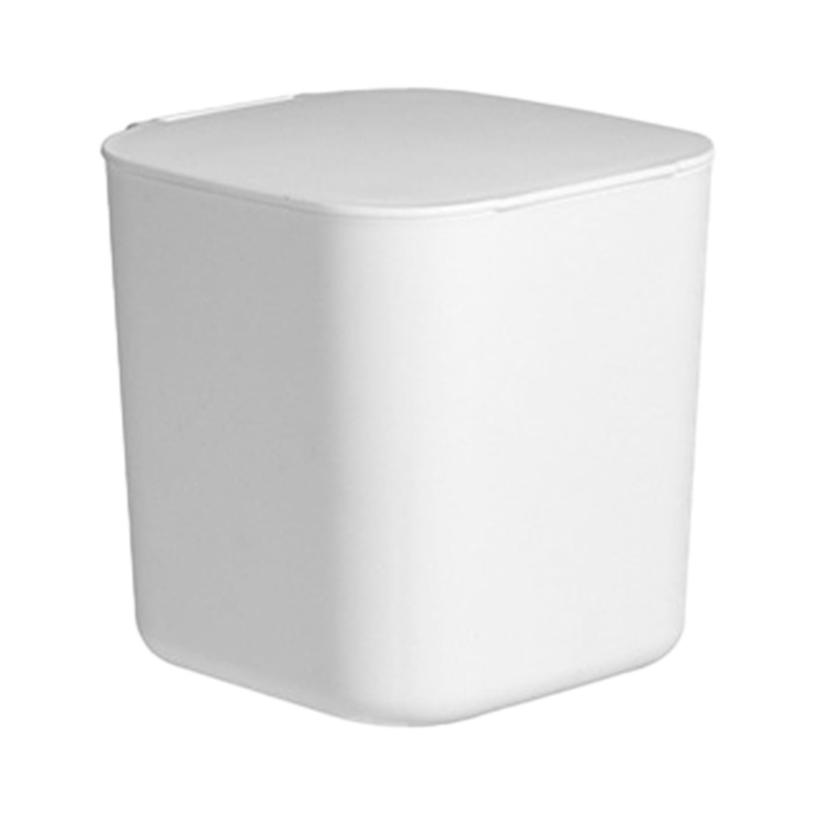 Mfigree Desktop Mini Trash Bin with Swing Lid,Plastic Wastebasket Trash ...