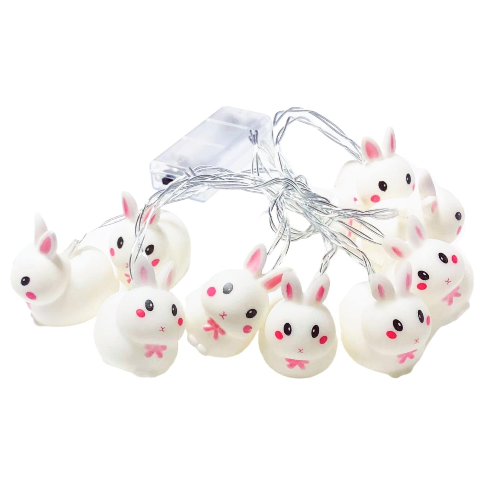 Mfigree Easter Bunny LED String Lights 10 Lights 1.65m Battery Powered ...