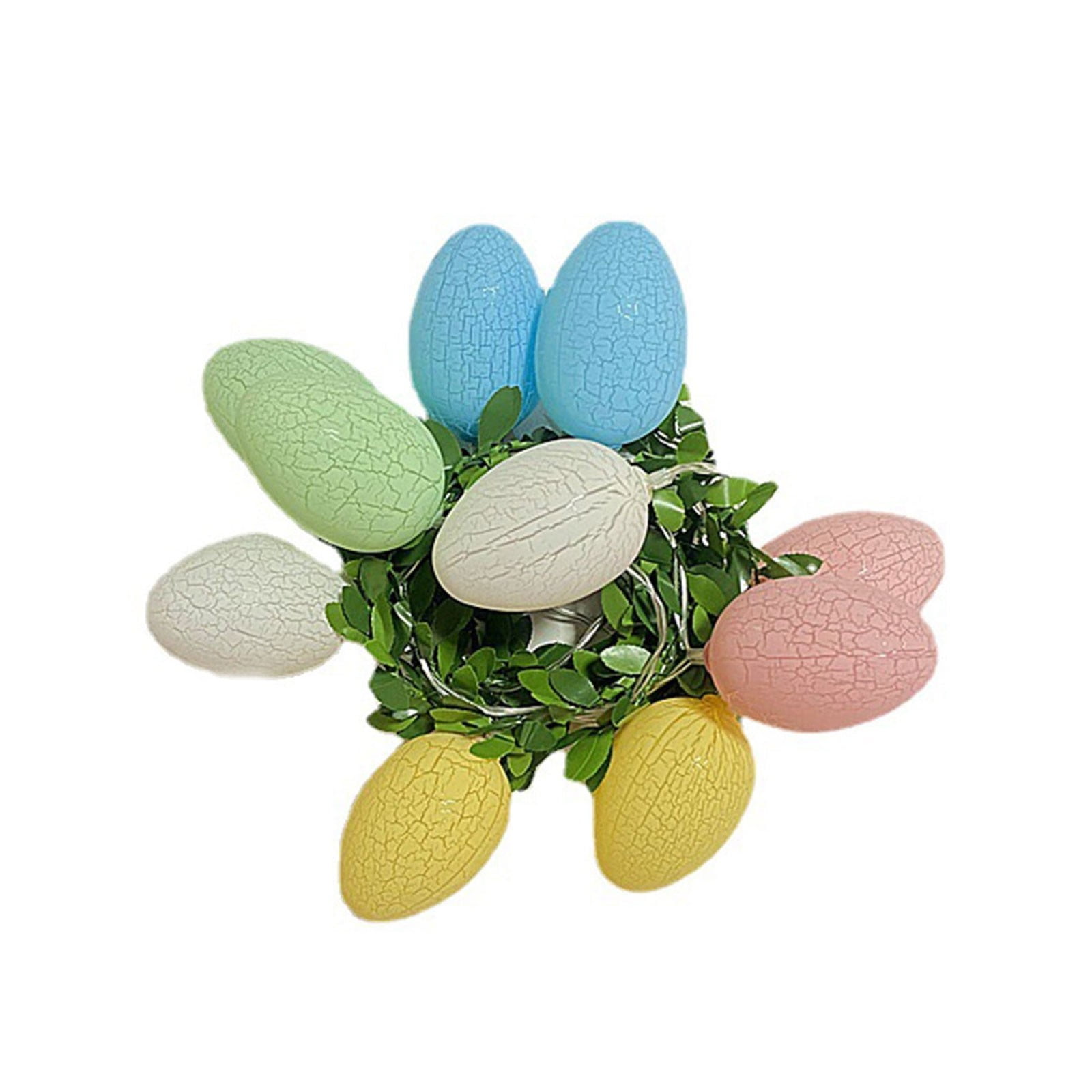 Mfigree Easter Rattan LED Egg Light String with Colorful Illumination ...