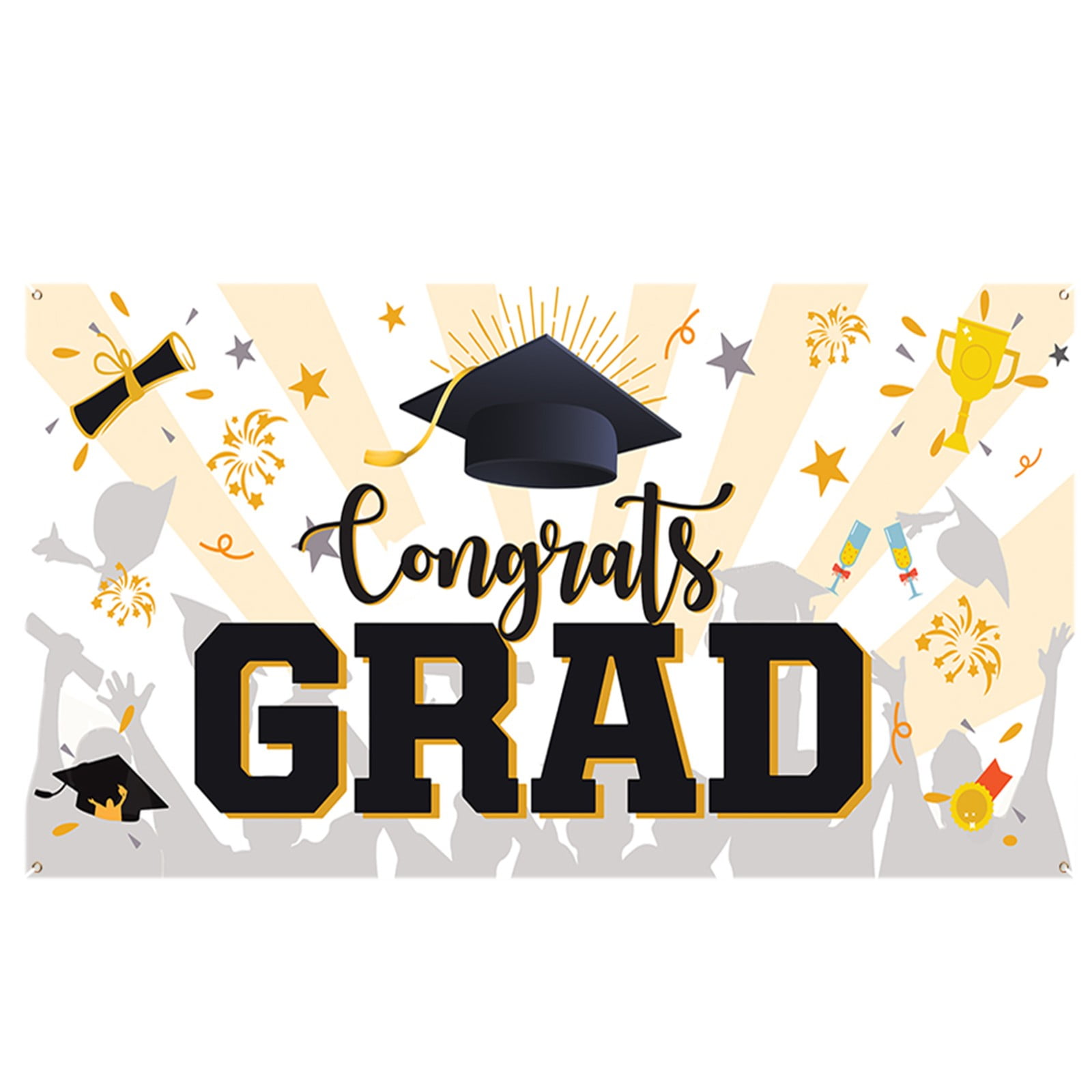 Mfigree Extra Large Graduation Banner 70.8x45.3 Inch - Jumbo Photo ...