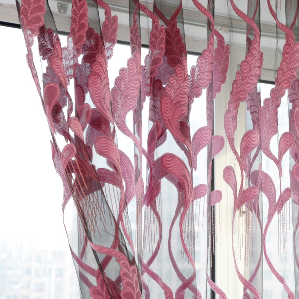 Mfigree Farmhouse Sheer Curtain Tulle Window Treatment Voile Drape , 1 ...