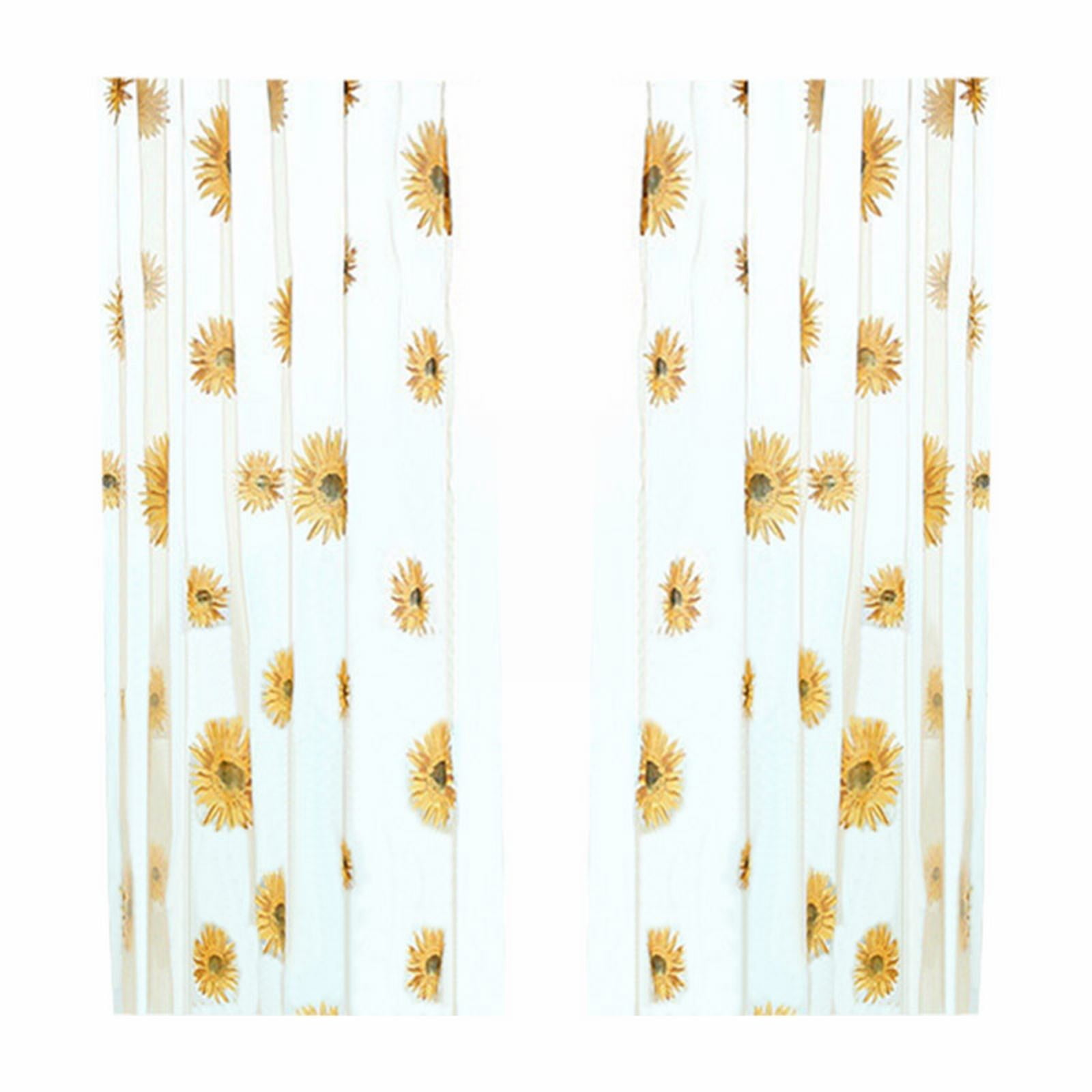 Mfigree Farmhouse Sunflower Printing Light Permeable Balcony Living ...