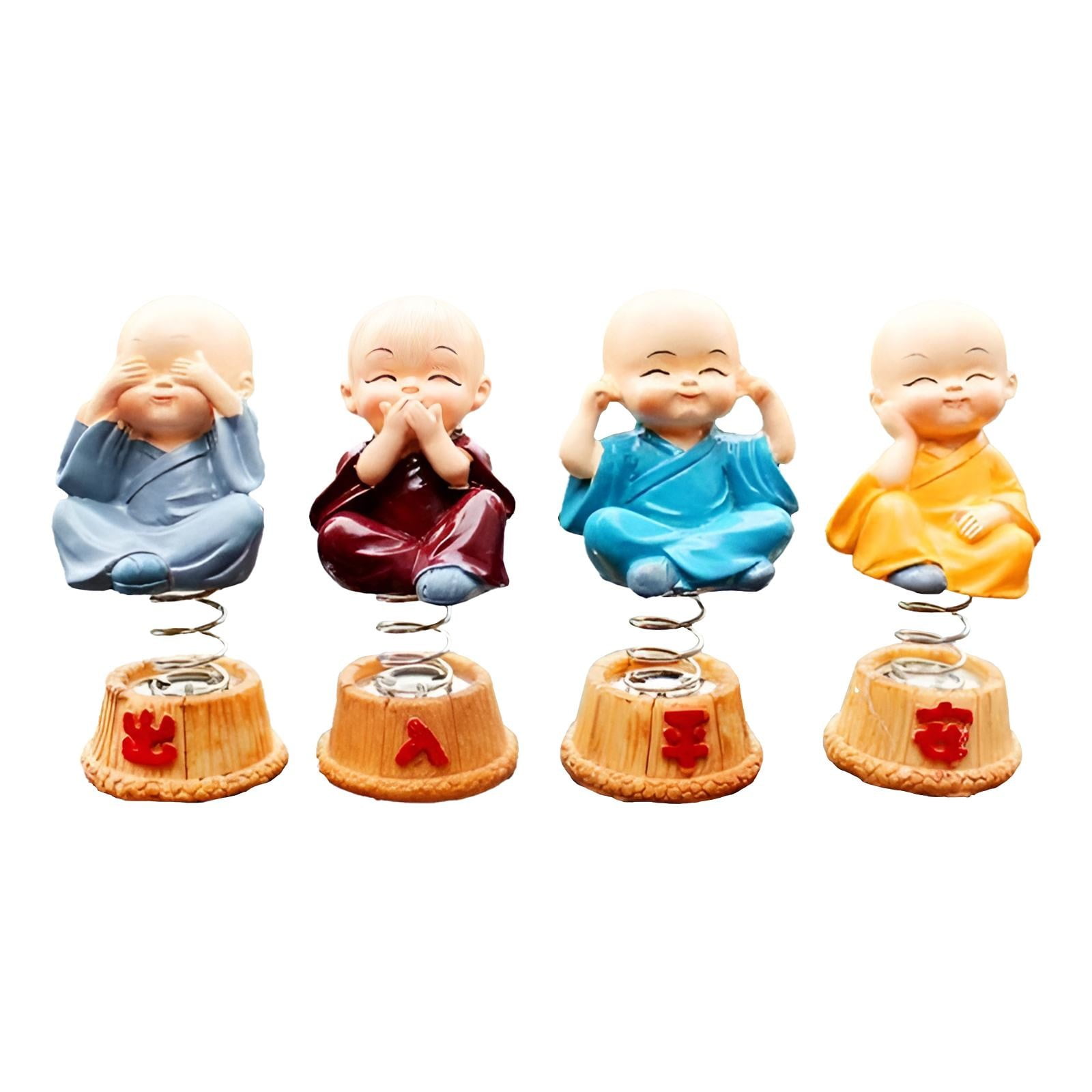 Mfigree Four Monks Decoration, Cute Little Monks Statues, Small Cute ...