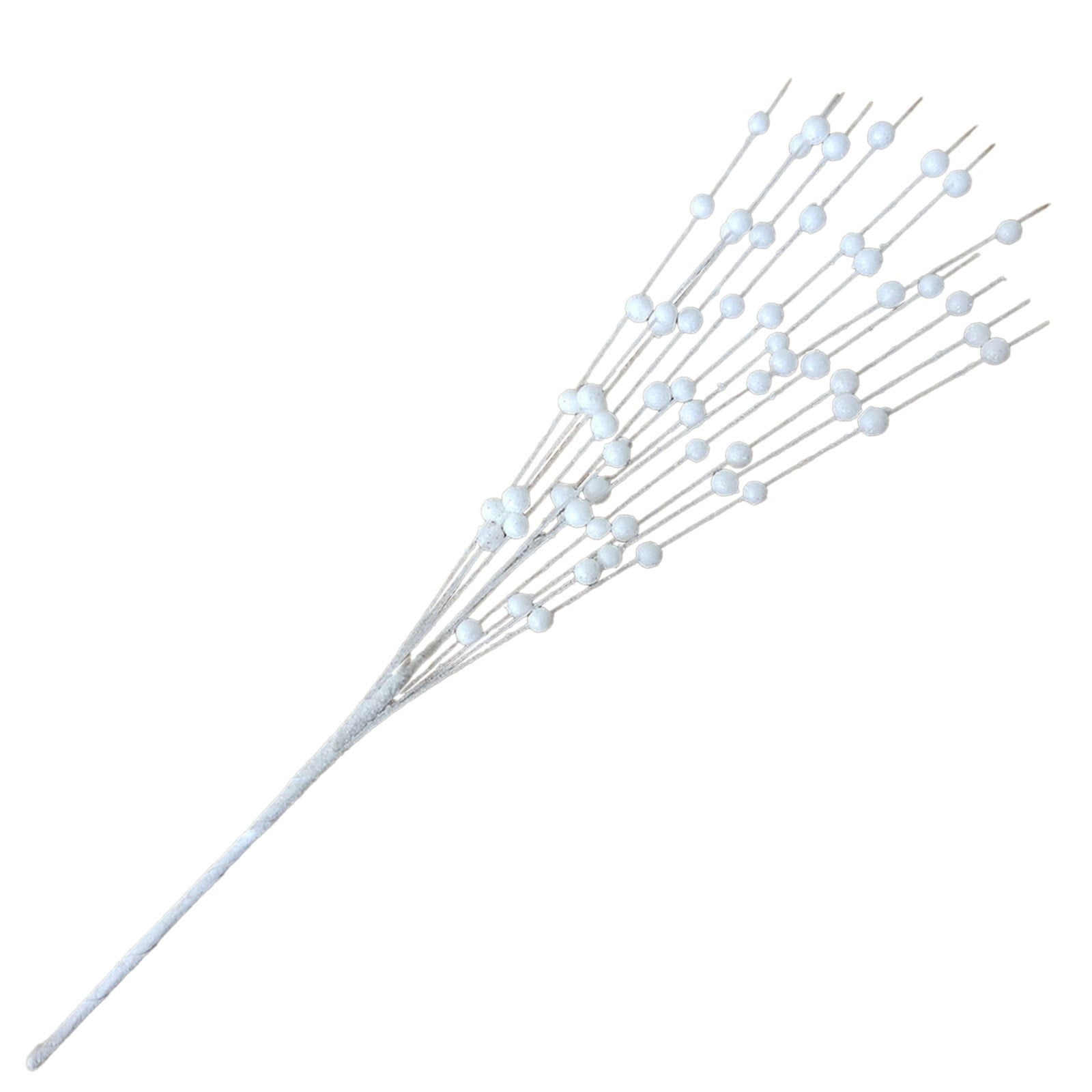 Mfigree Golden Artificial Glitter Berry Stems Fake Christmas Picks ...