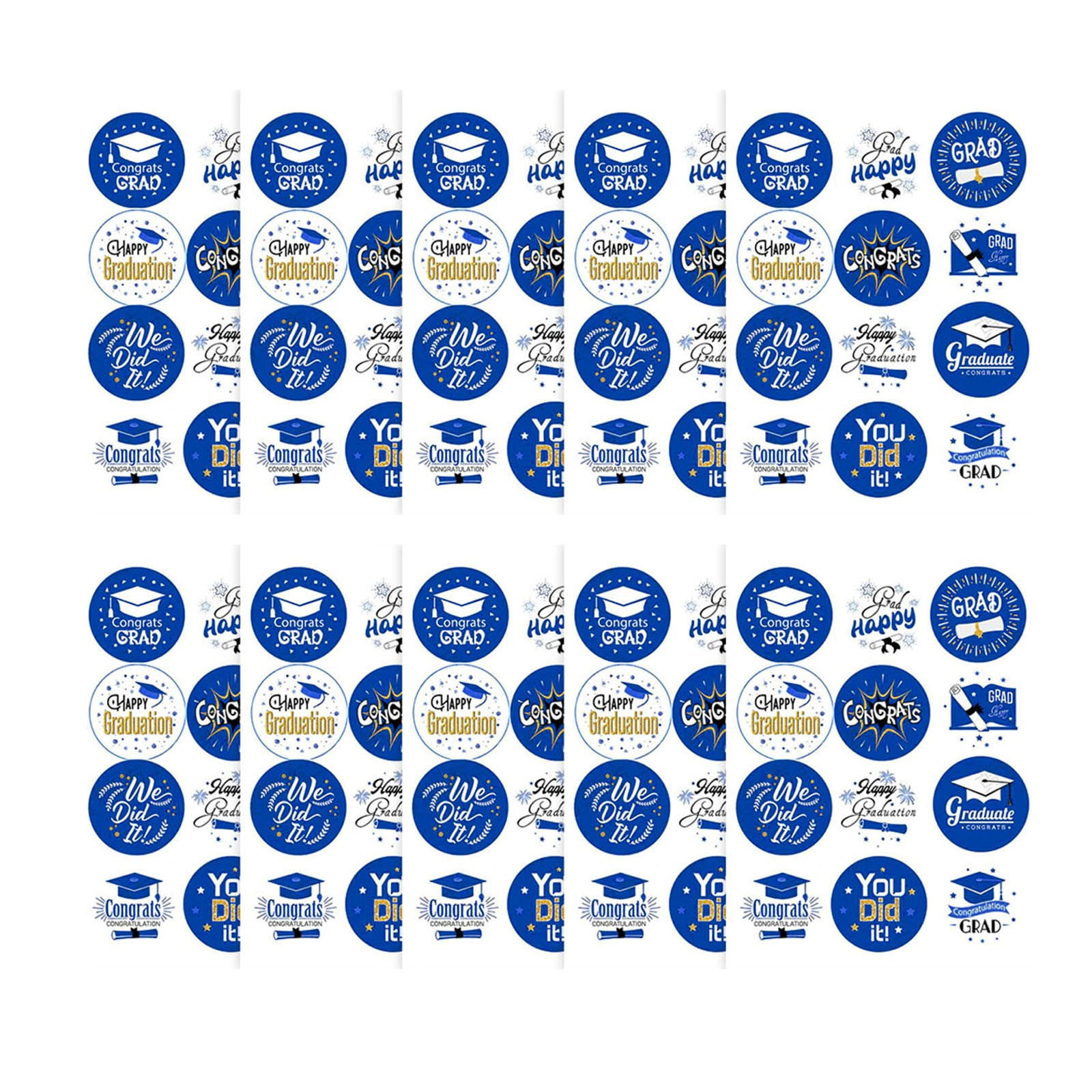 Mfigree Graduation Stickers - Round Congrats Grad Labels for Party ...