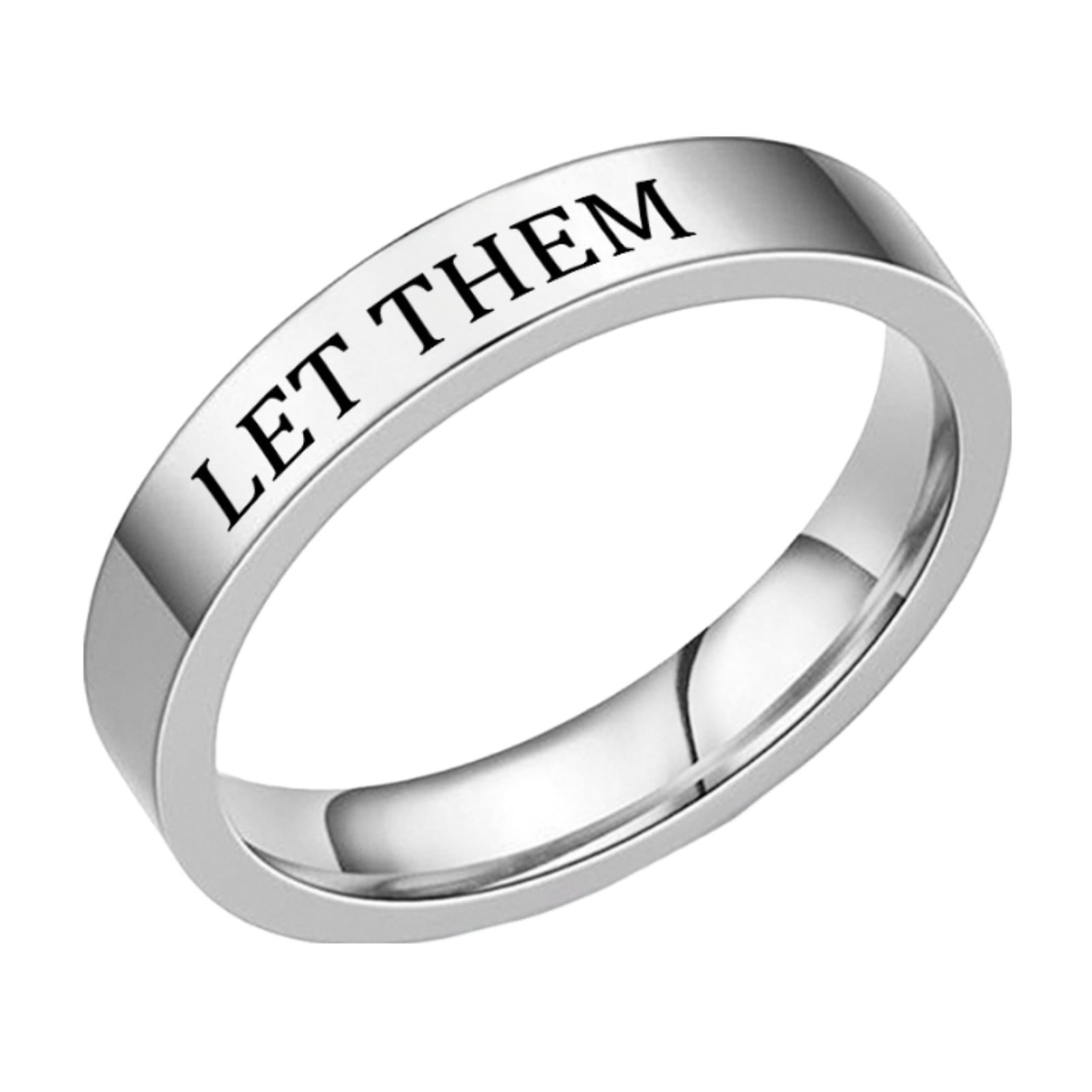 Mfigree Let Them Ring Let Them Stainless Steel Engraved Ring To ...