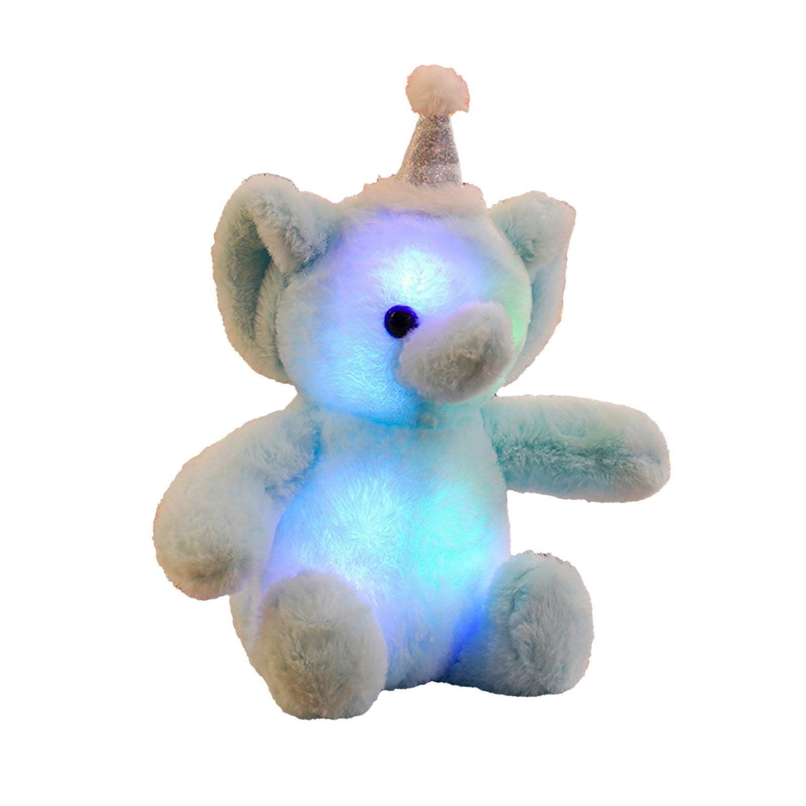 Mfigree Lighted Rainbow Elephant Plush Toy LED Light Up Soft Plush Toy ...