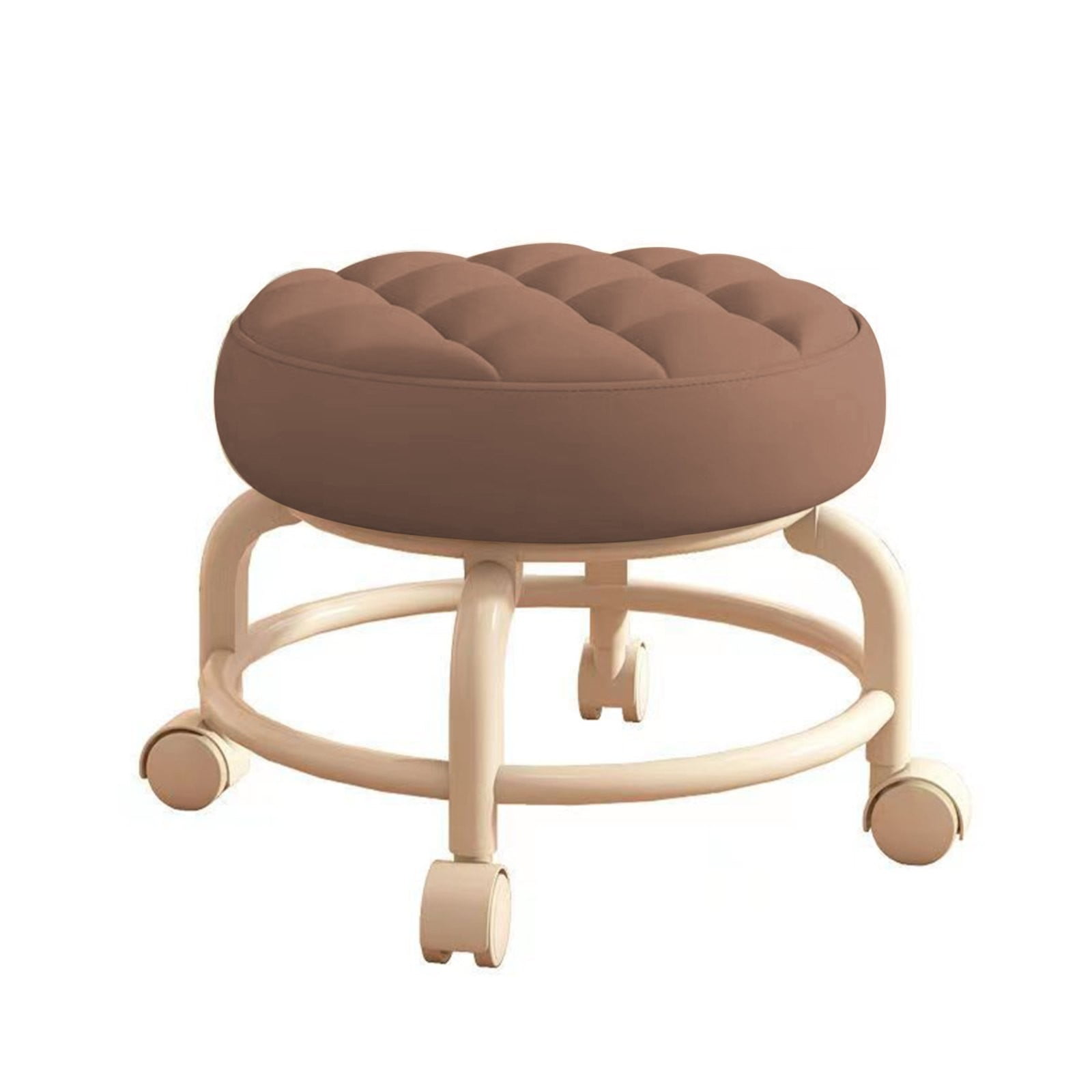 Mfigree Mobile Low Rolling Stool with 360° Swivel Wheels Comfortable ...