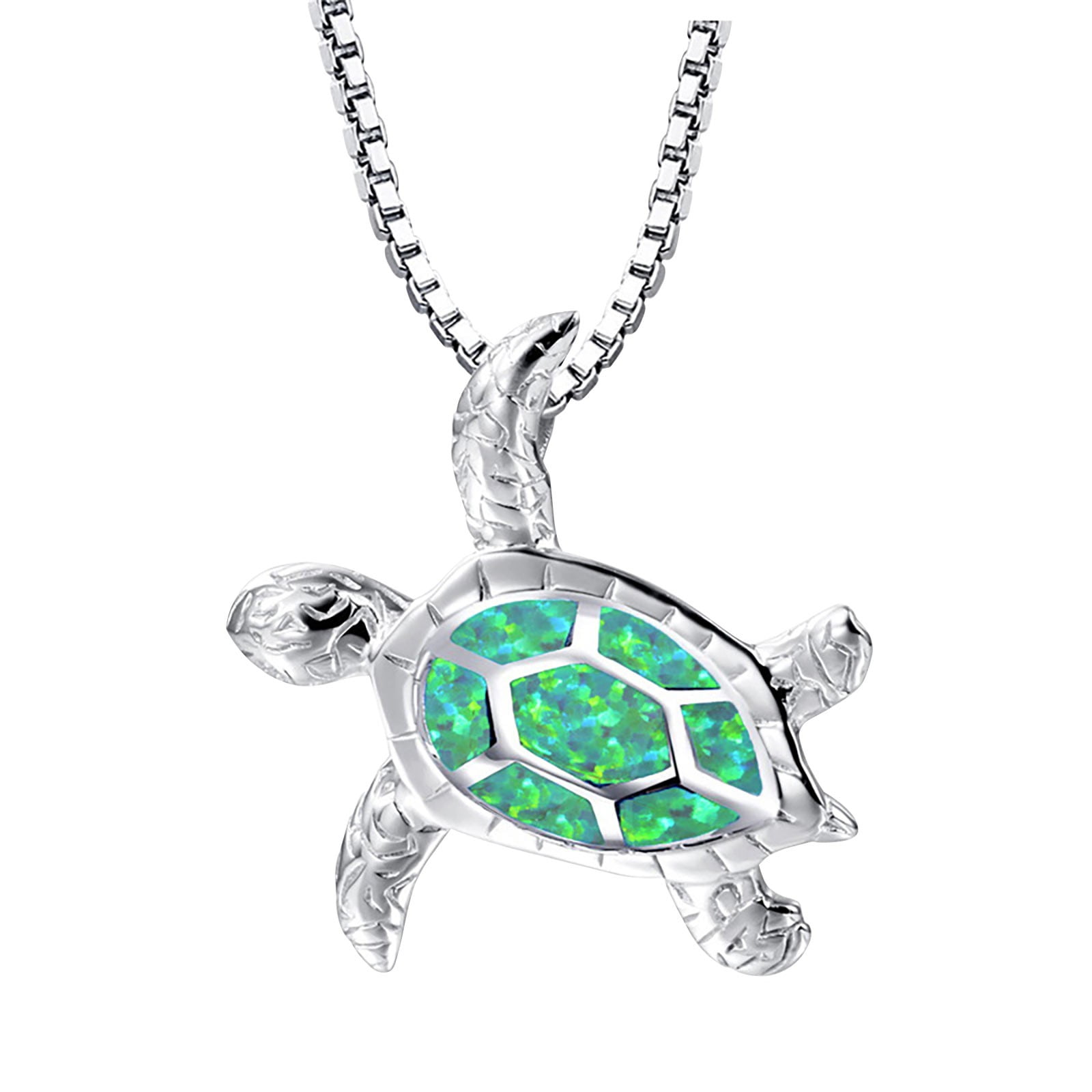 Mfigree Opal Sea Turtle Necklace Pendant Necklace Ocean Beach Jewelry ...