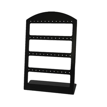 72 Holes Earring Holder for Ear Jewelry Display Stand Showcase in Black ...