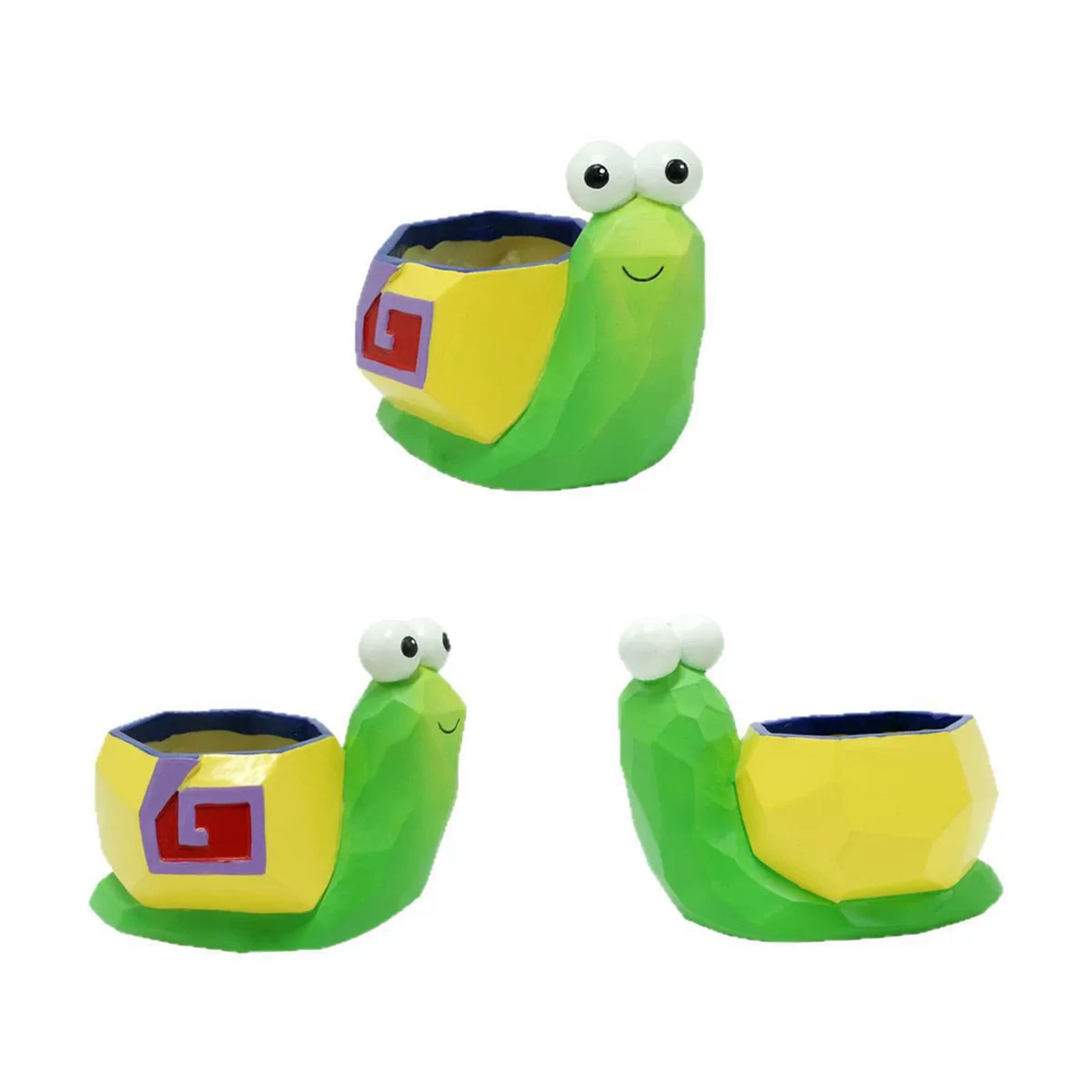 Mfigree Resin Snail Flower Pot for Succulents, Small Animal-Shaped ...