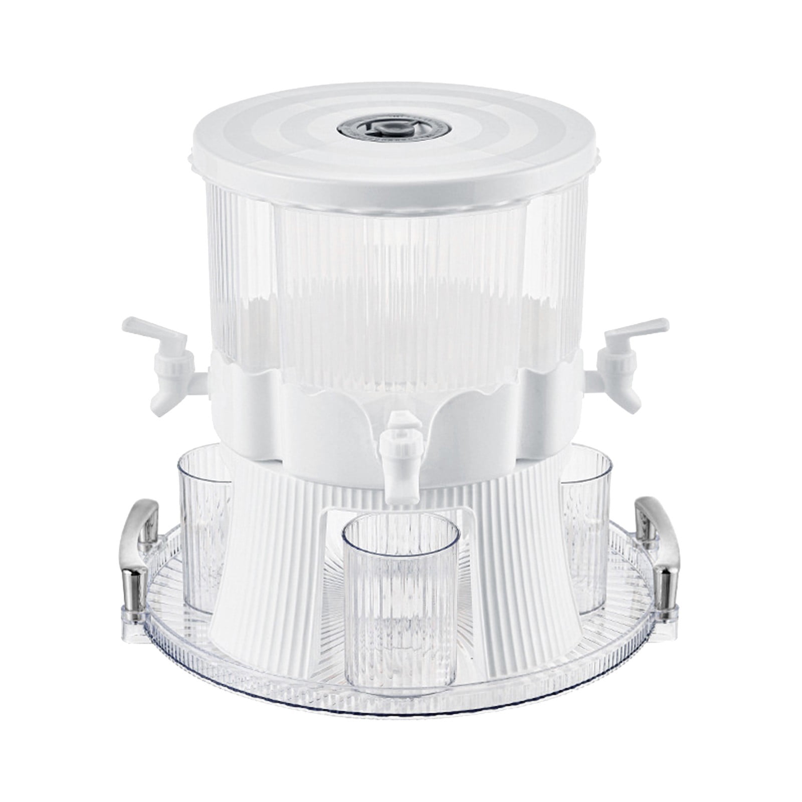 Mfigree Rotating Beverage Dispenser for Fridge 4 in 1 Cold Kettle with ...