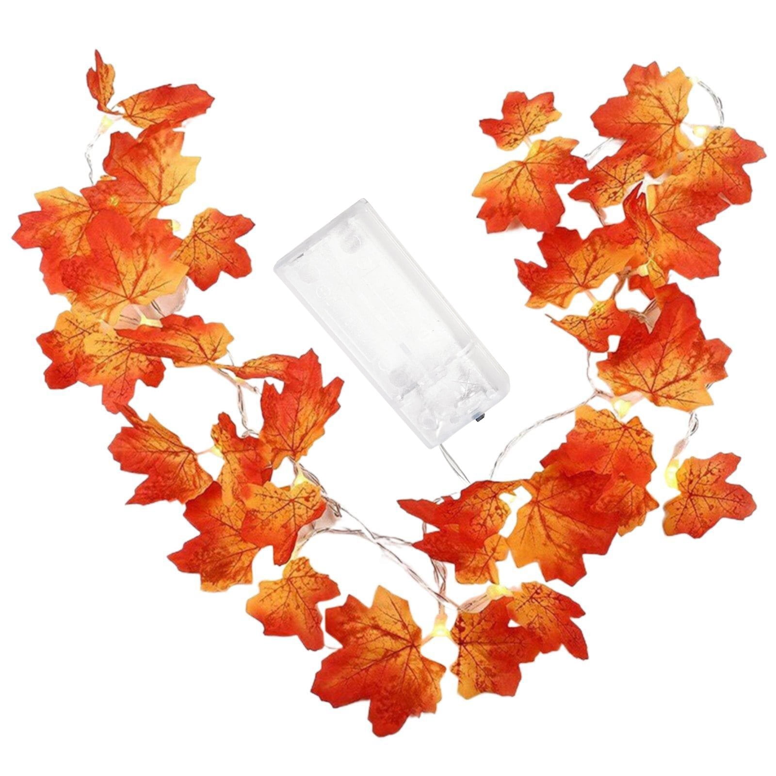 Mfigree Thanksgiving Maple Leaf String Lights, Fall Garland Maple ...