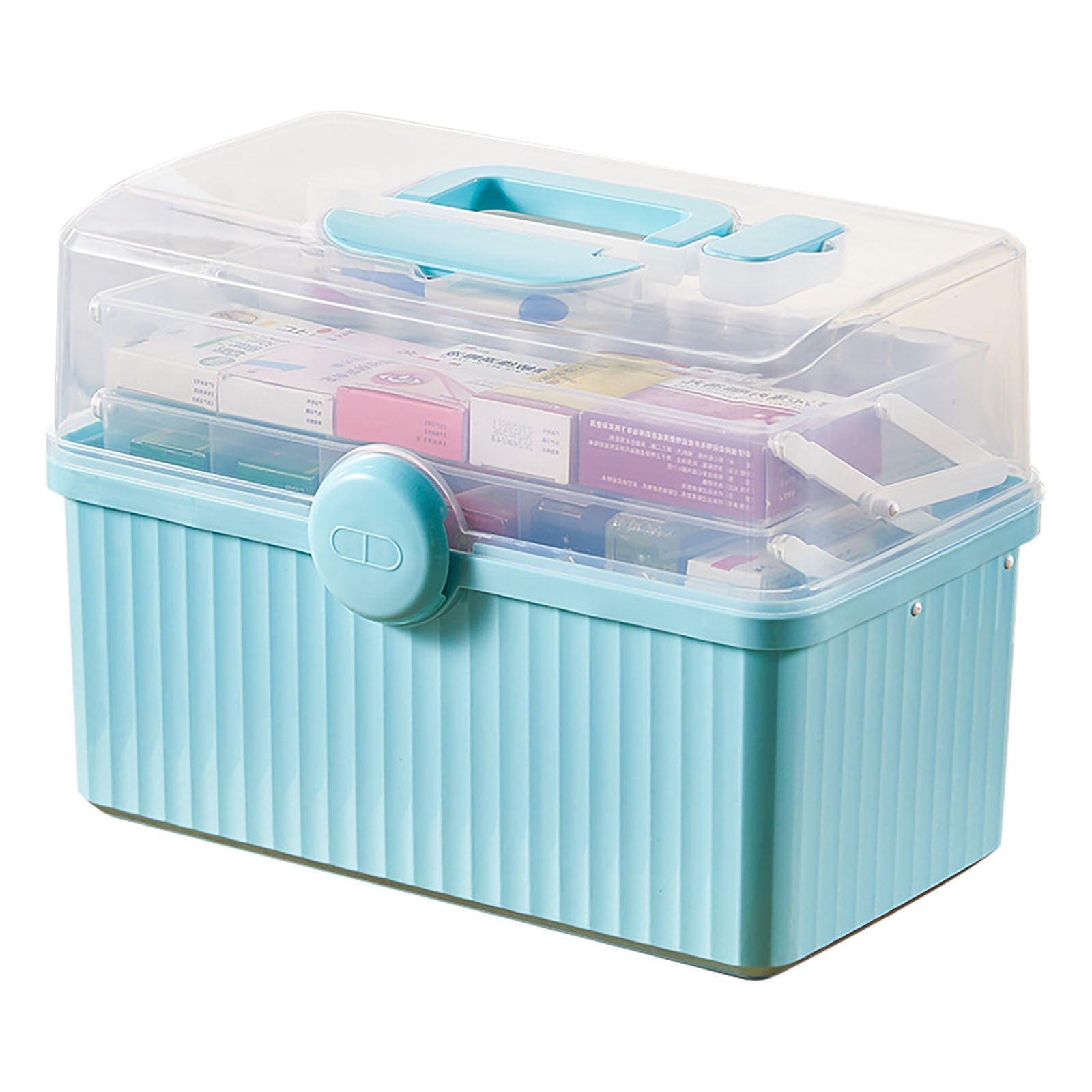 Mfigree Transparent Multilayer PP Storage Box, Modular Organizer with ...