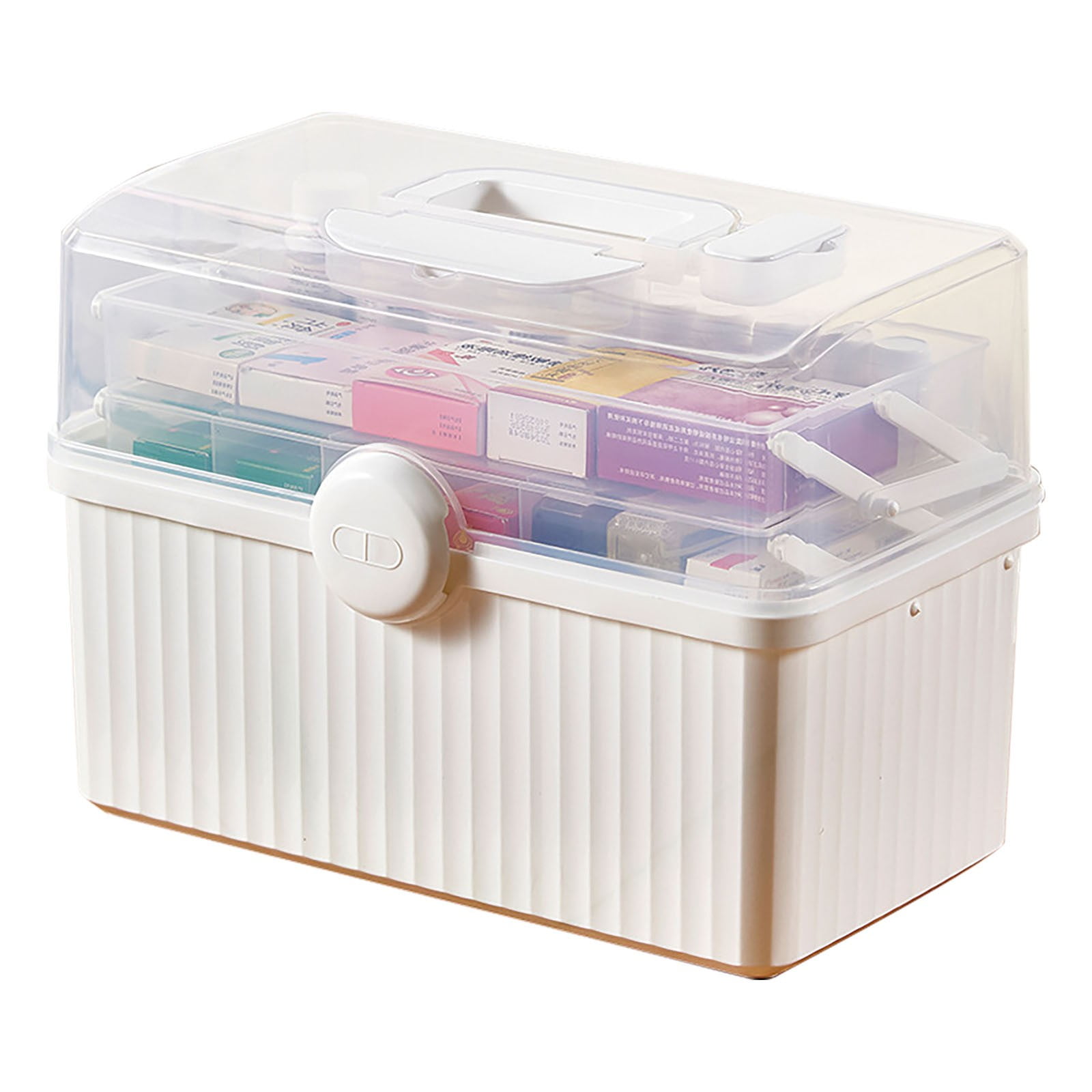 Mfigree Transparent Multilayer PP Storage Box, Modular Organizer with ...