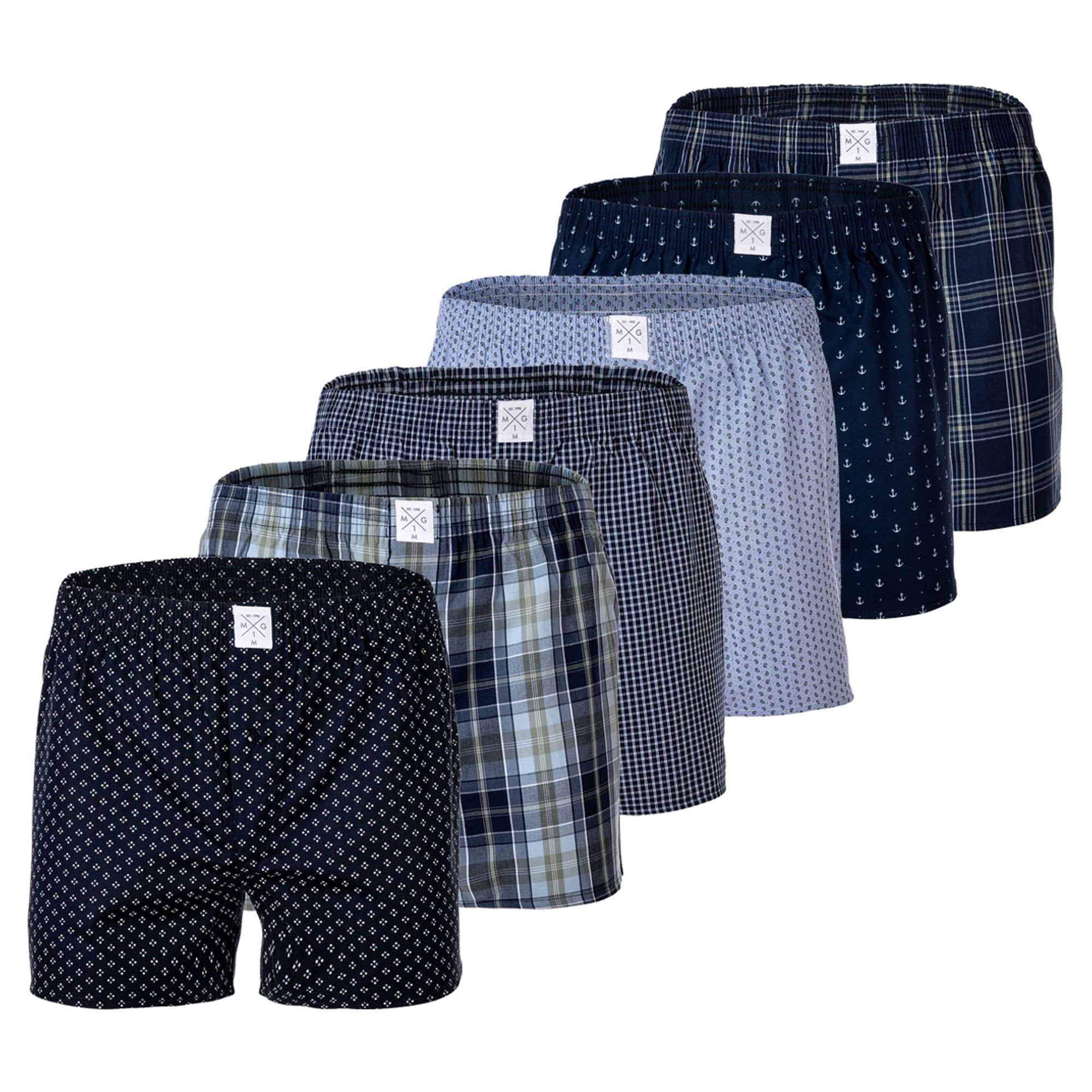 Mg-1 Men Web Boxer Shorts Cotton Blue M - Walmart.com