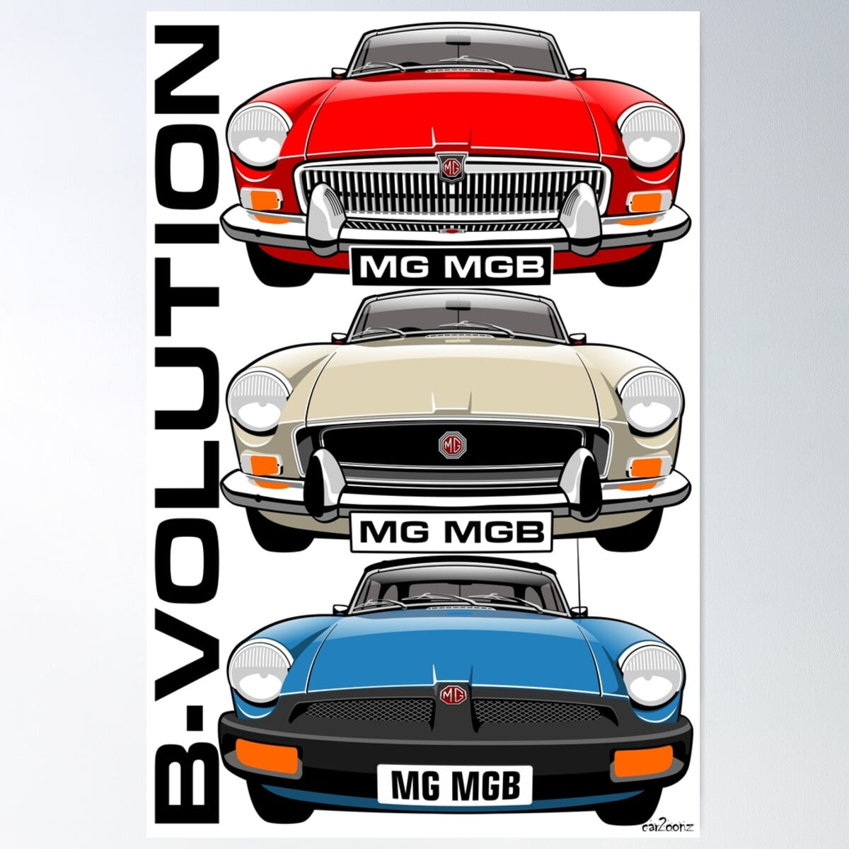 Mg Mgb Evolution Poster Wall Art, Modern Wall Decor, 8x12 UNFRAMED ...