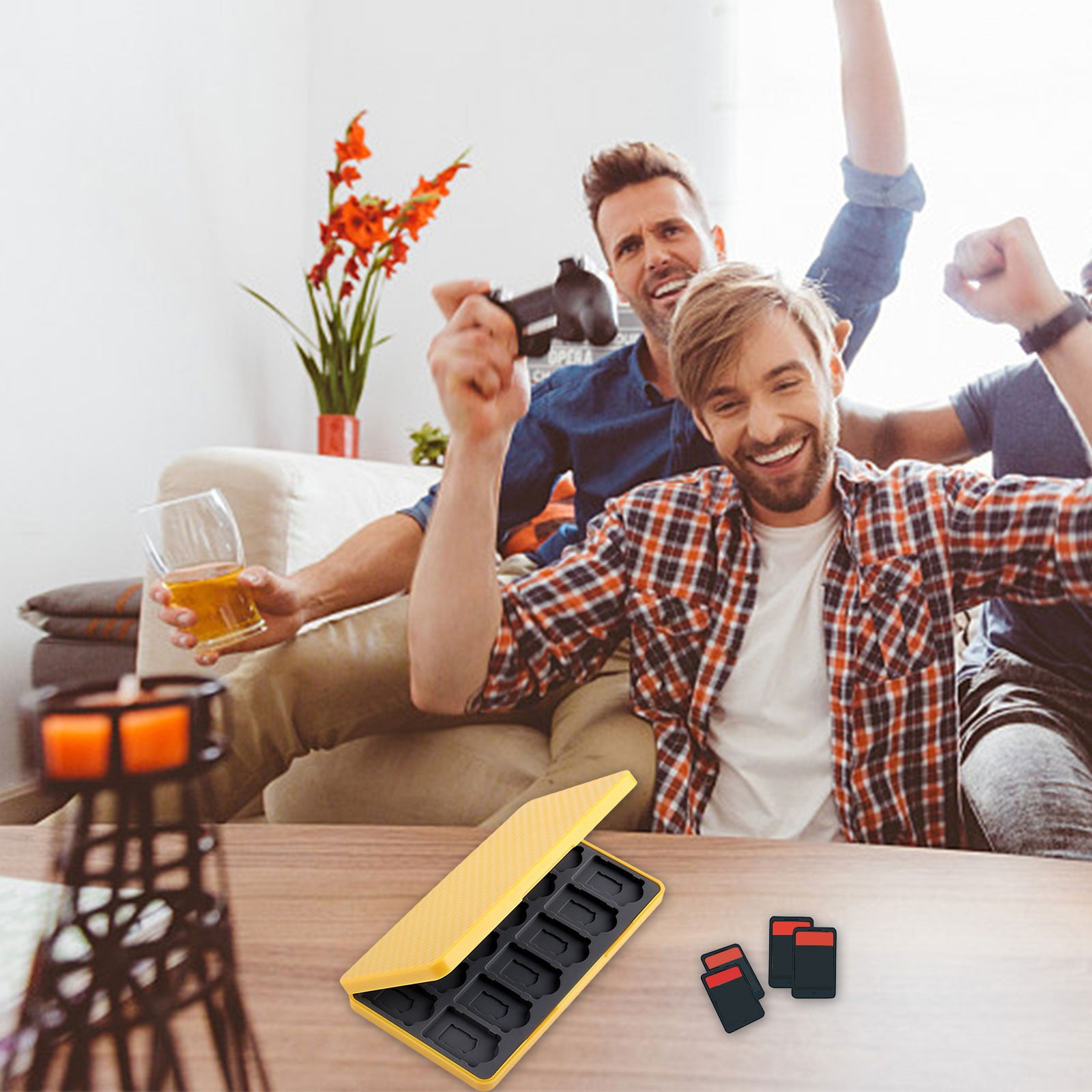 Mgaxud 24-Slot Game Cassette Case with Magnetic Suction, Card Case with ...