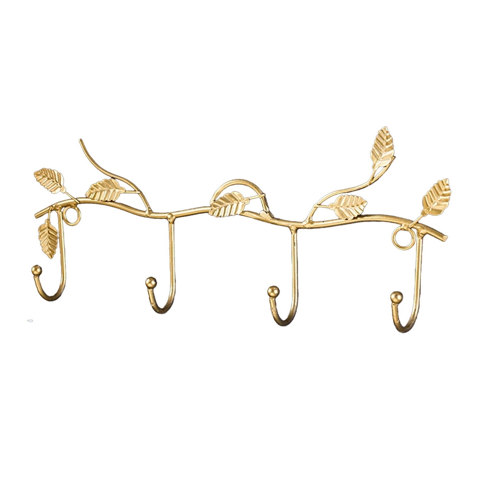 Mgaxud No Hole Entry Iron Key Storage Hooks - Decorative Leaf Hooks for ...