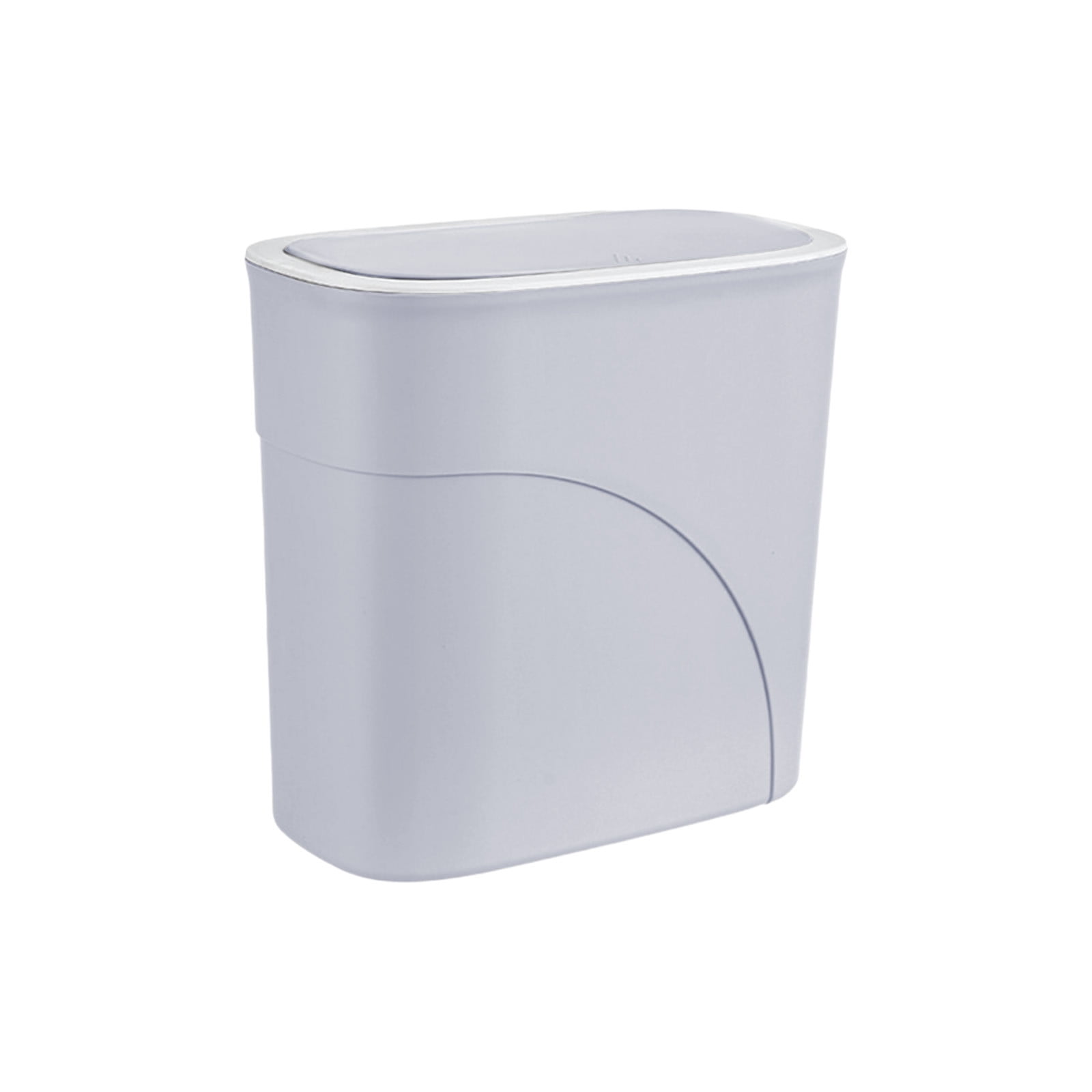 Mgaxud Home Use Slim Flip Lid Trash Can - Space Saving Plastic Garbage ...