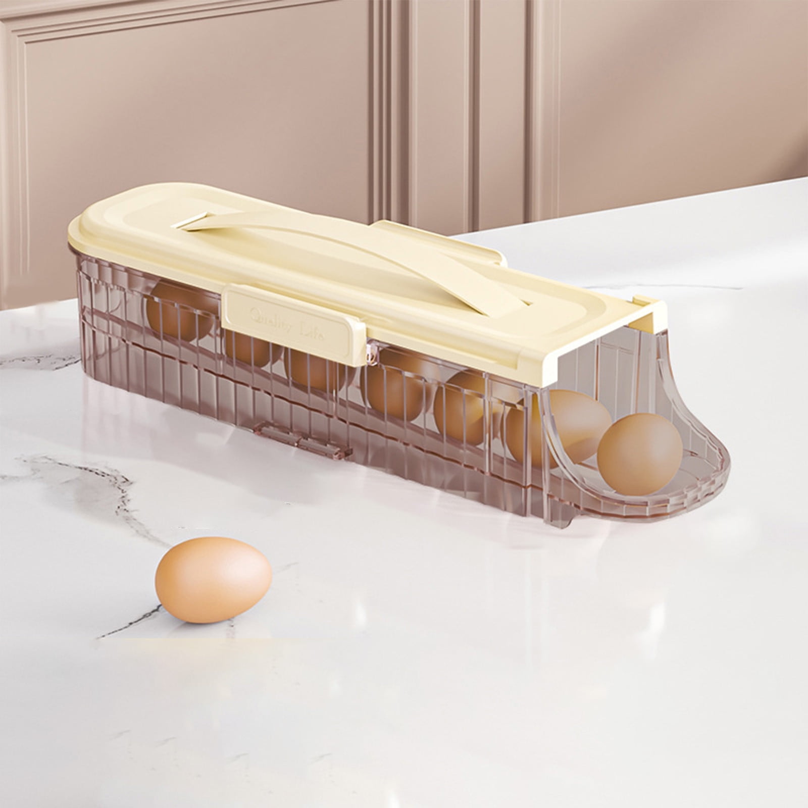 Mgaxud Kitchen Refrigerator Door Rolling Shelf Organizer, Stackable and ...