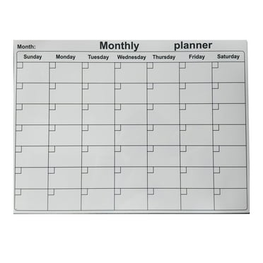 Magnetic Dry Erase Whiteboard Calendar Wall Sticker with Built-In Glue ...