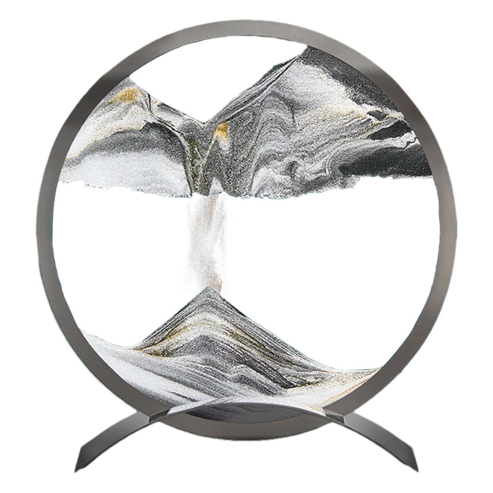 Mgaxud Round Glass Moving Sand Art Picture Frame with Liquid Motion ...