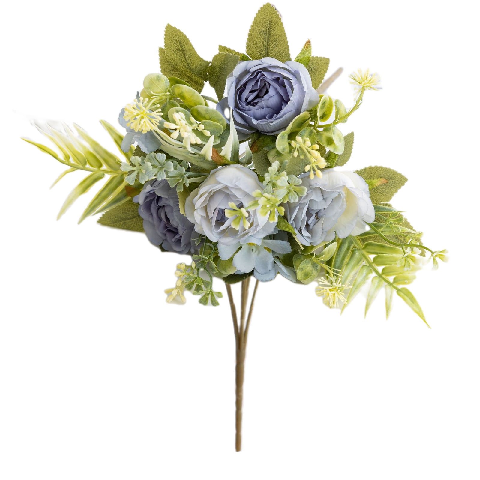 Mgaxud Simulated Flowers Peonies - Artificial Green Plants, Fake Flower ...